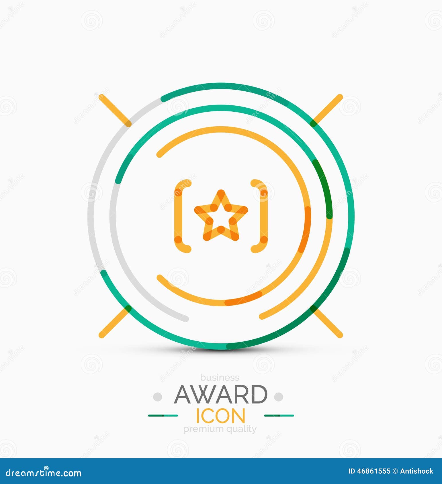 Icona del premio, logo illustrazione vettoriale. Illustrazione di ...