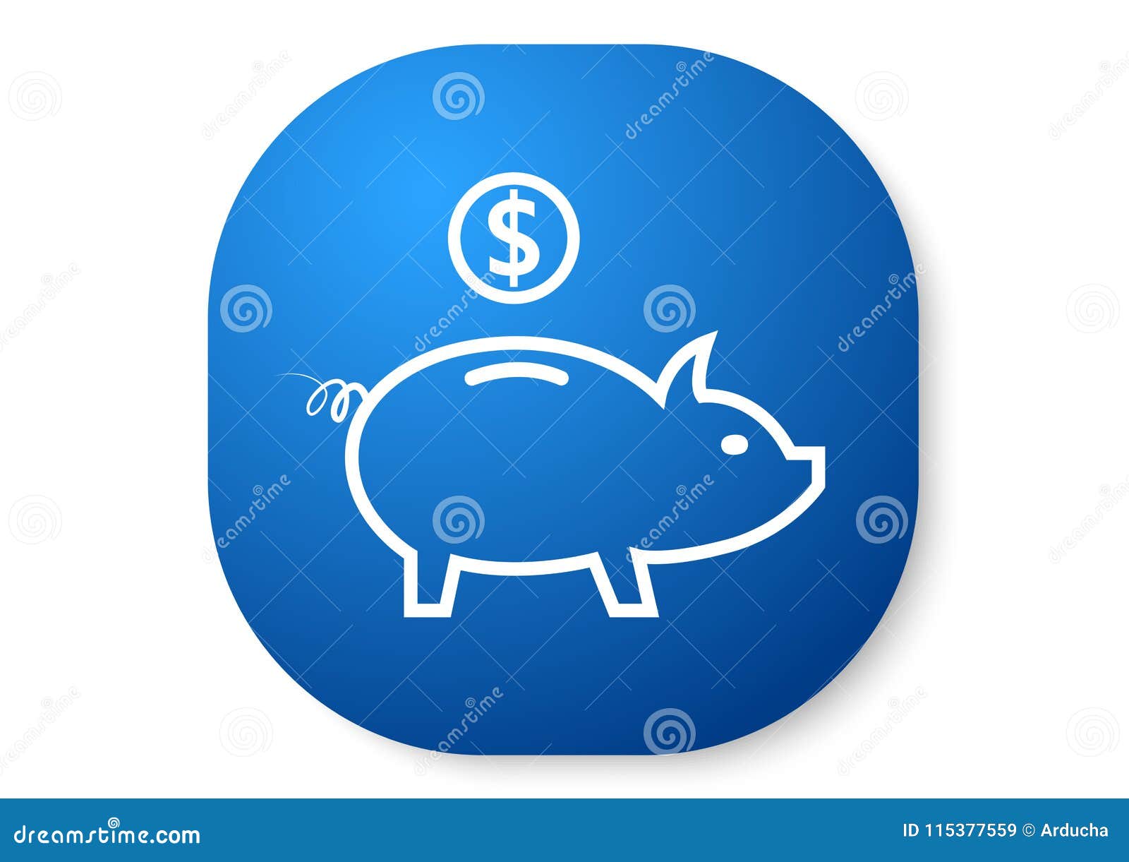 Icona Del Profilo Dei Soldi Di Risparmio Illustrazione Vettoriale ...