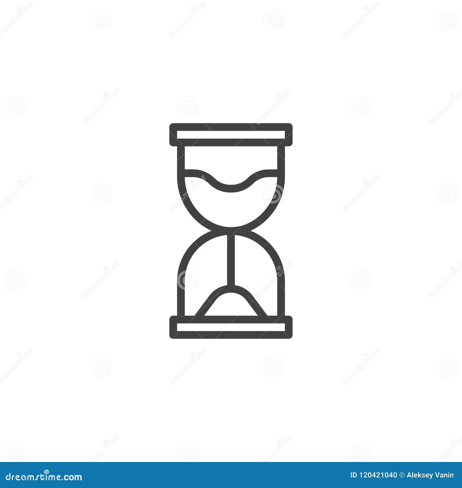 Icona Del Profilo Della Clessidra Illustrazione Vettoriale ...