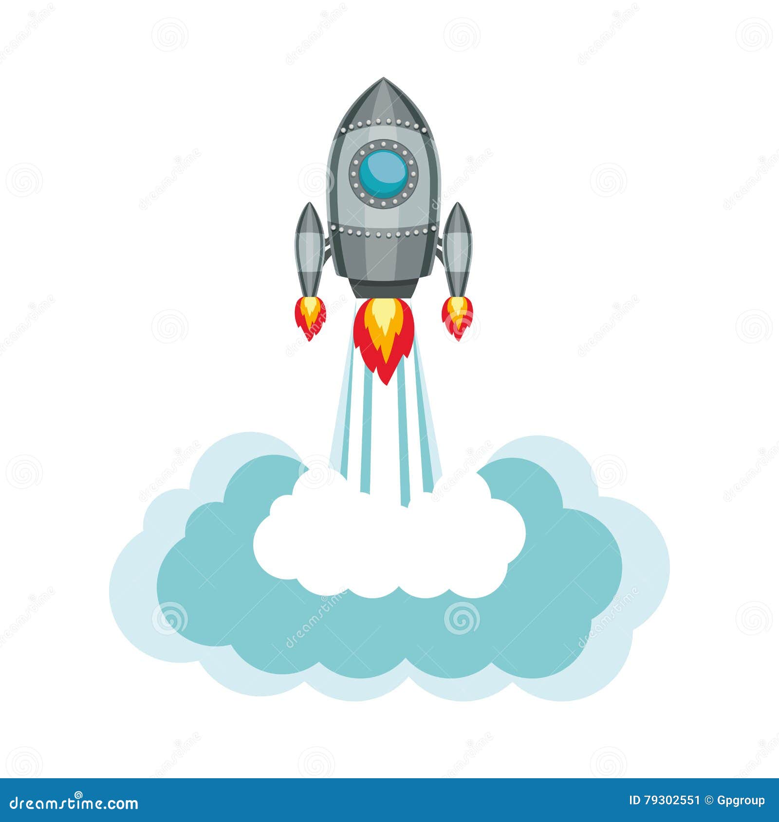 Icona del razzo di spazio illustrazione vettoriale. Illustrazione di ...