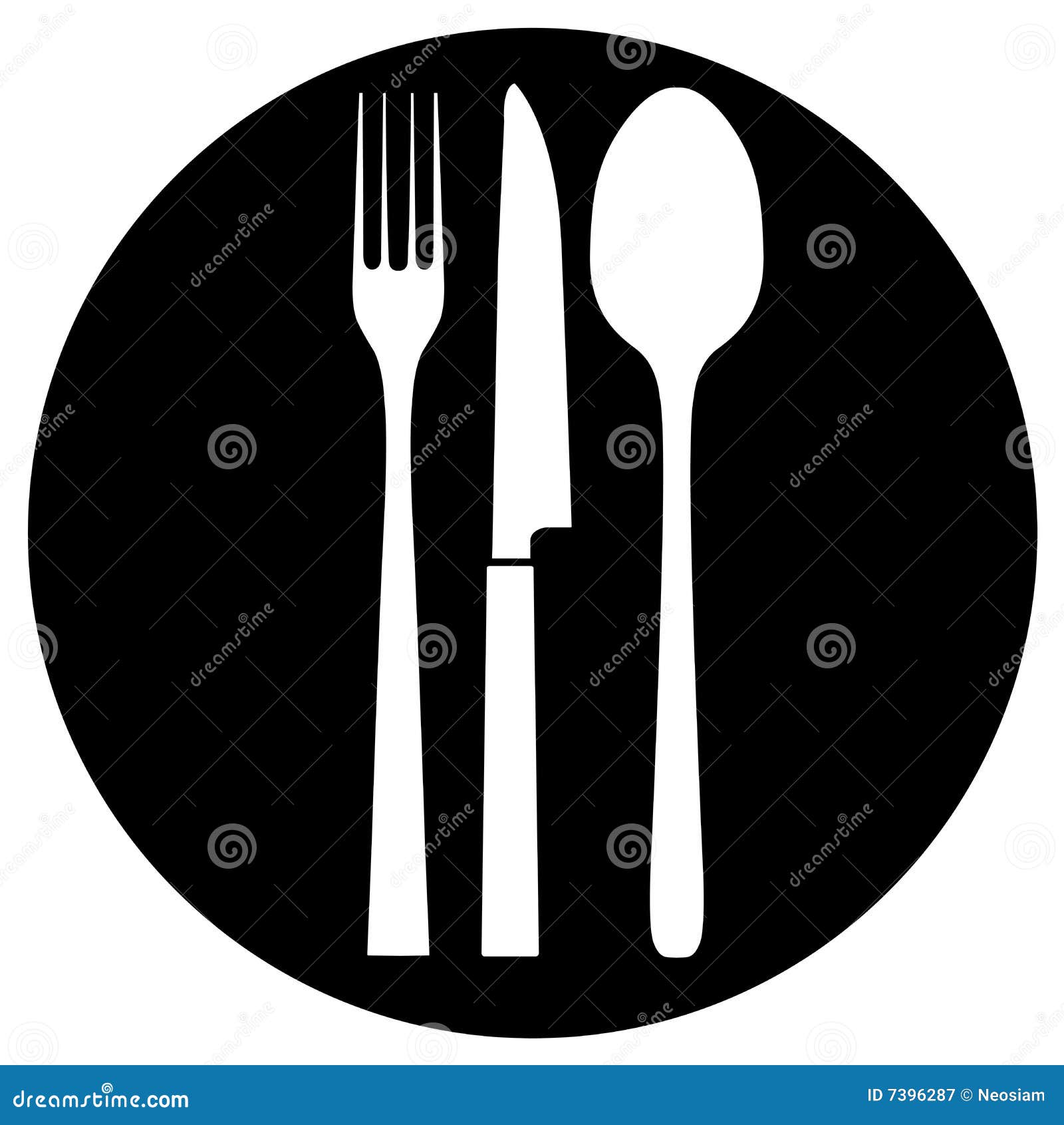 Icona del ristorante illustrazione vettoriale. Illustrazione di piastra ...