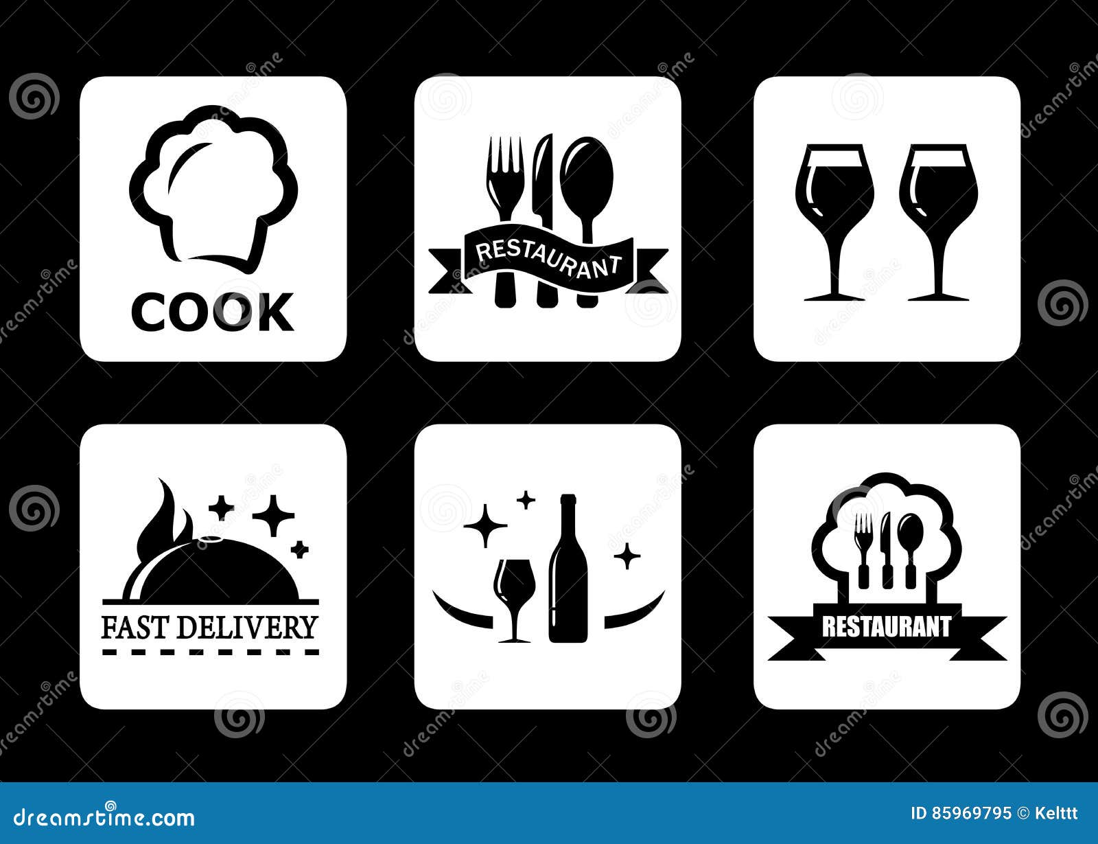 Icona Del Ristorante Per Il Menu Illustrazione Vettoriale ...