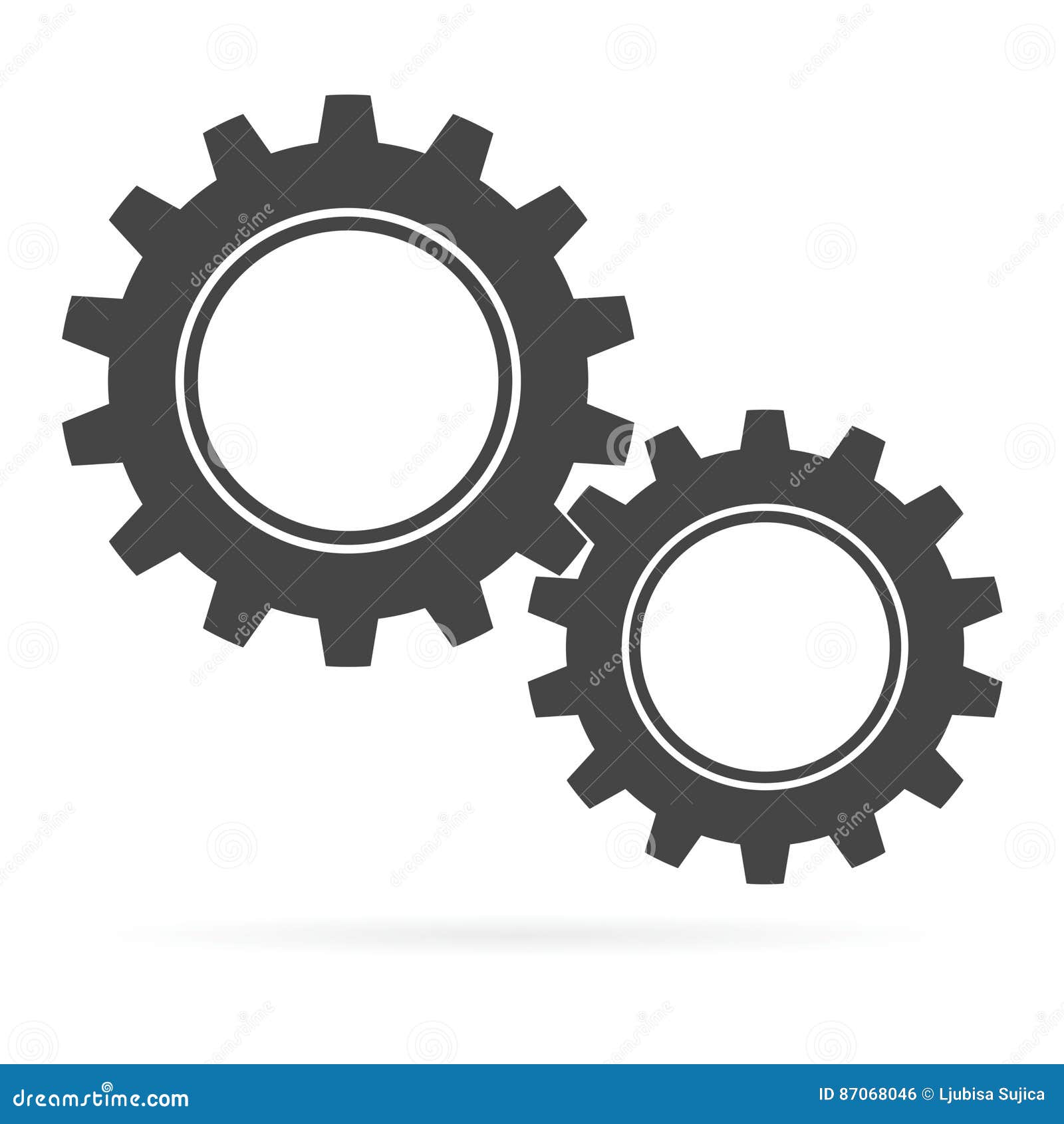 Icona Del Segno Degli Ingranaggi Illustrazione Vettoriale ...