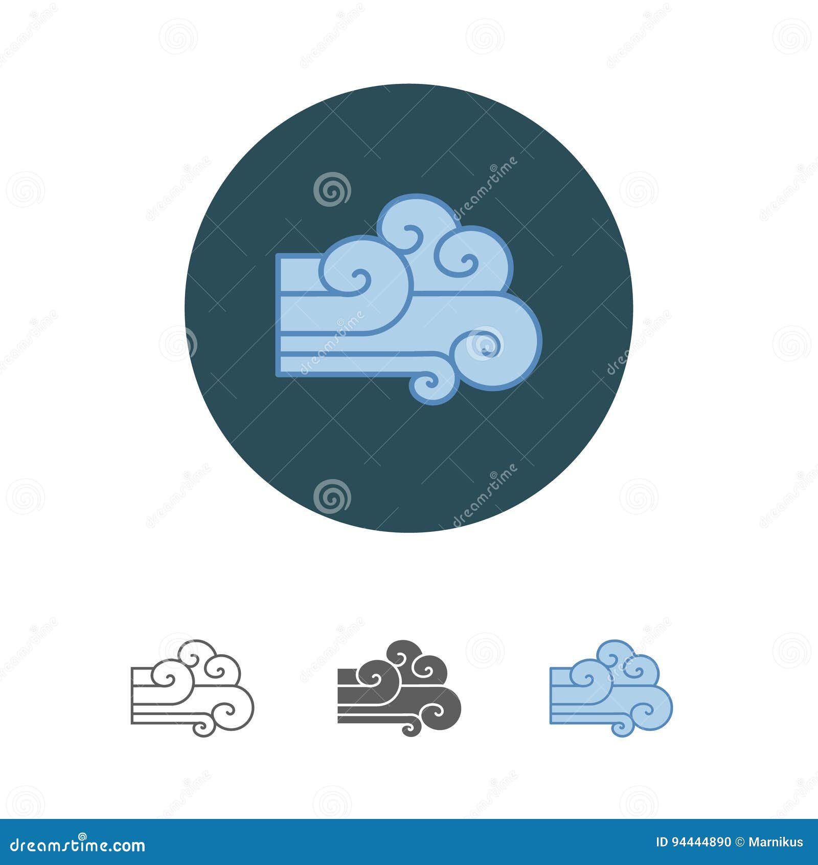 Icona del segno del vento illustrazione vettoriale. Illustrazione di ...