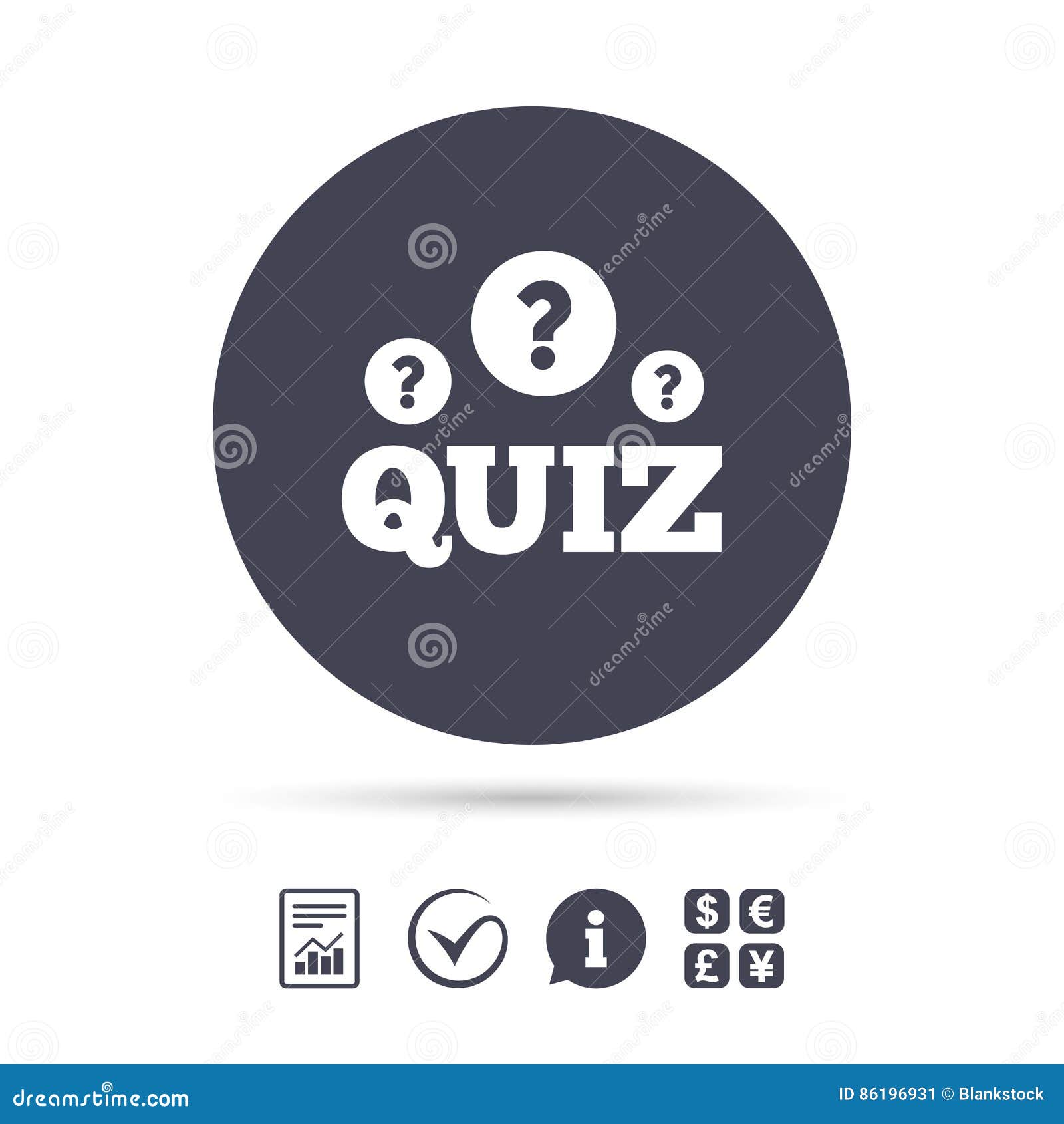 Icona Del Segno Di Quiz Gioco Di Domande E Risposte Illustrazione ...