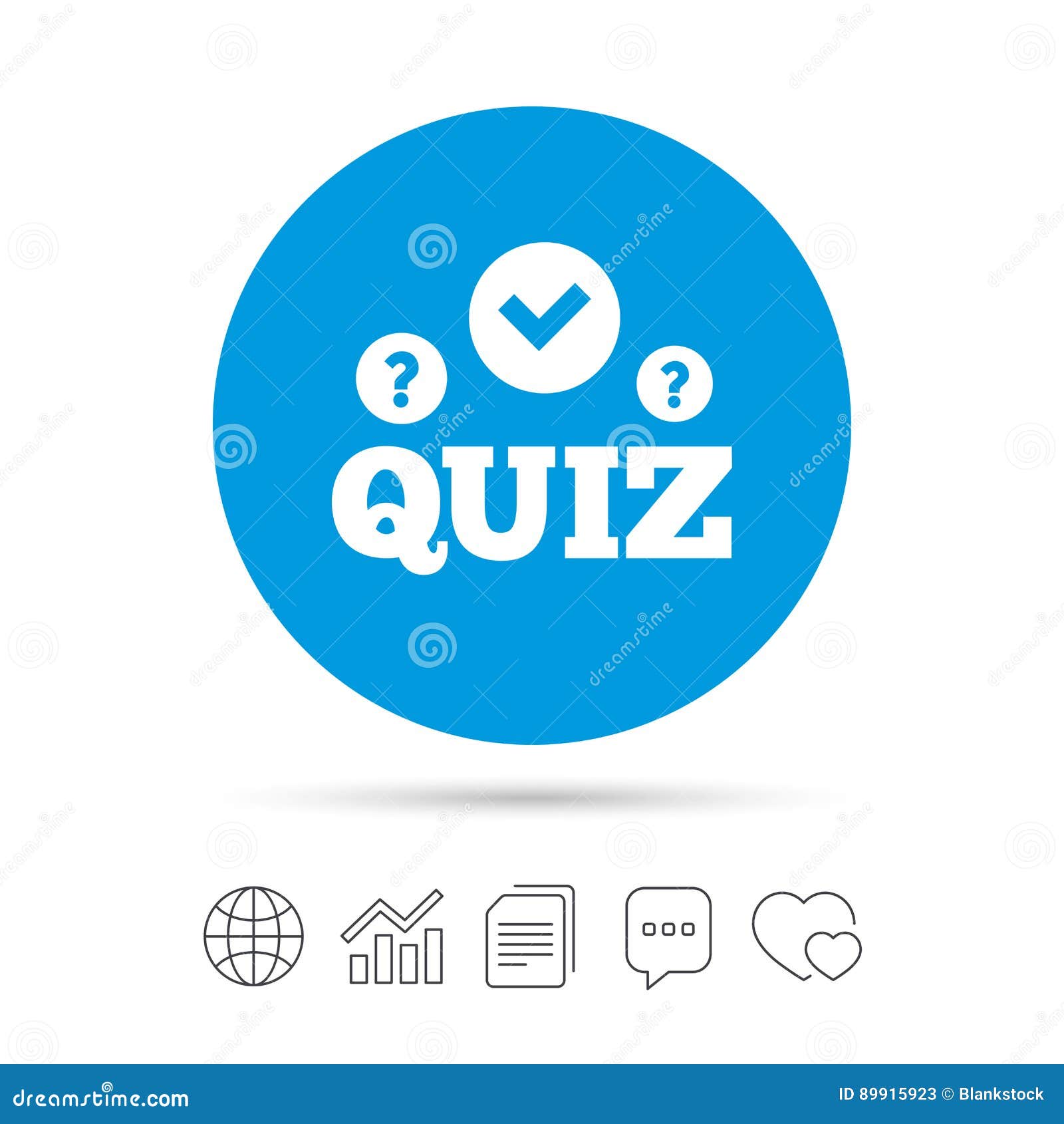 Icona Del Segno Di Quiz Gioco Di Domande E Risposte Illustrazione ...