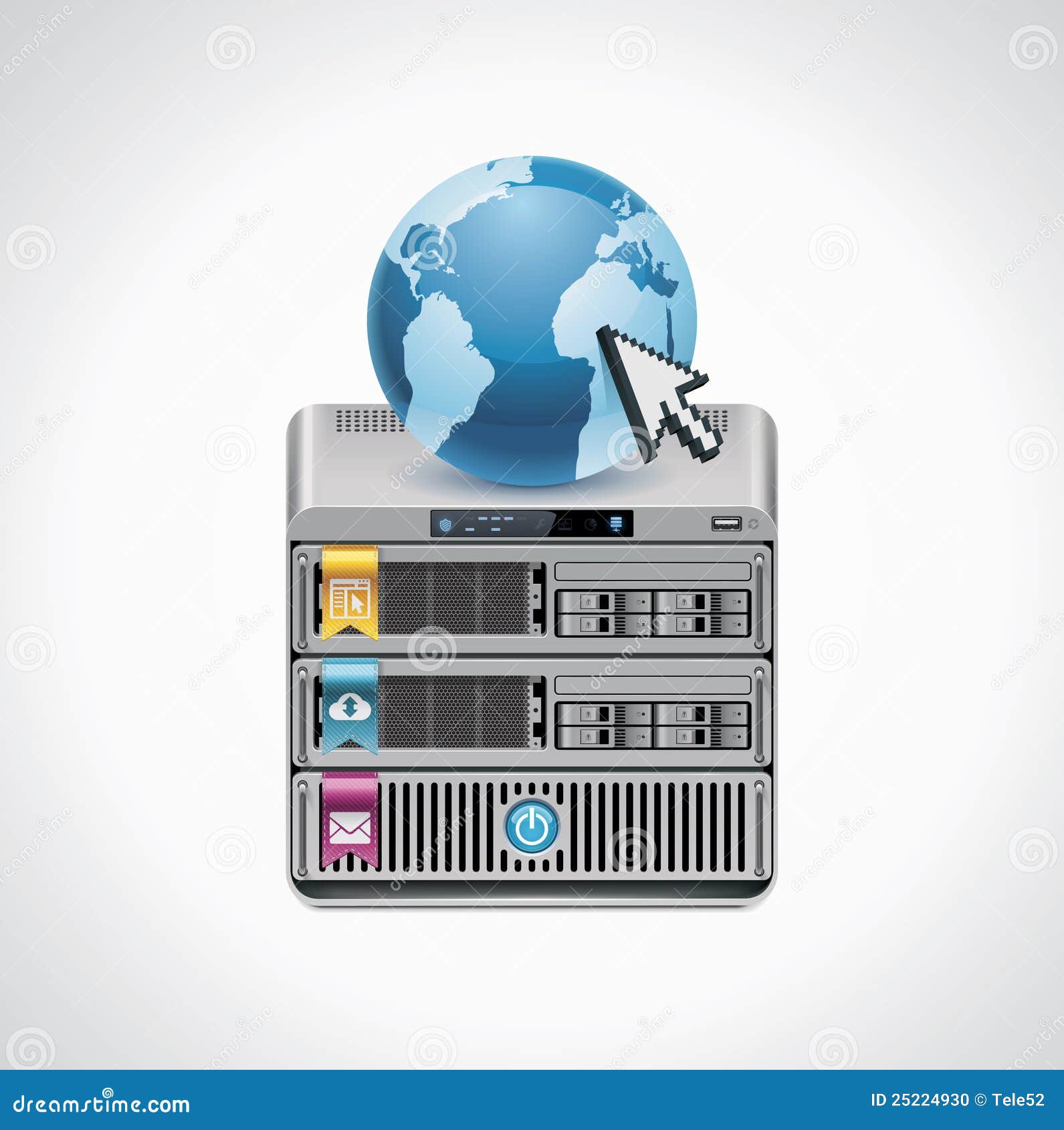 Icona Del Server Di Vettore Illustrazione Vettoriale - Illustrazione di ...