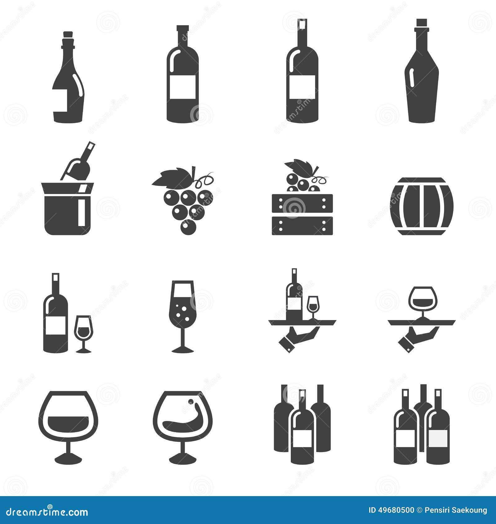 Icona del vino illustrazione vettoriale. Illustrazione di bevanda ...