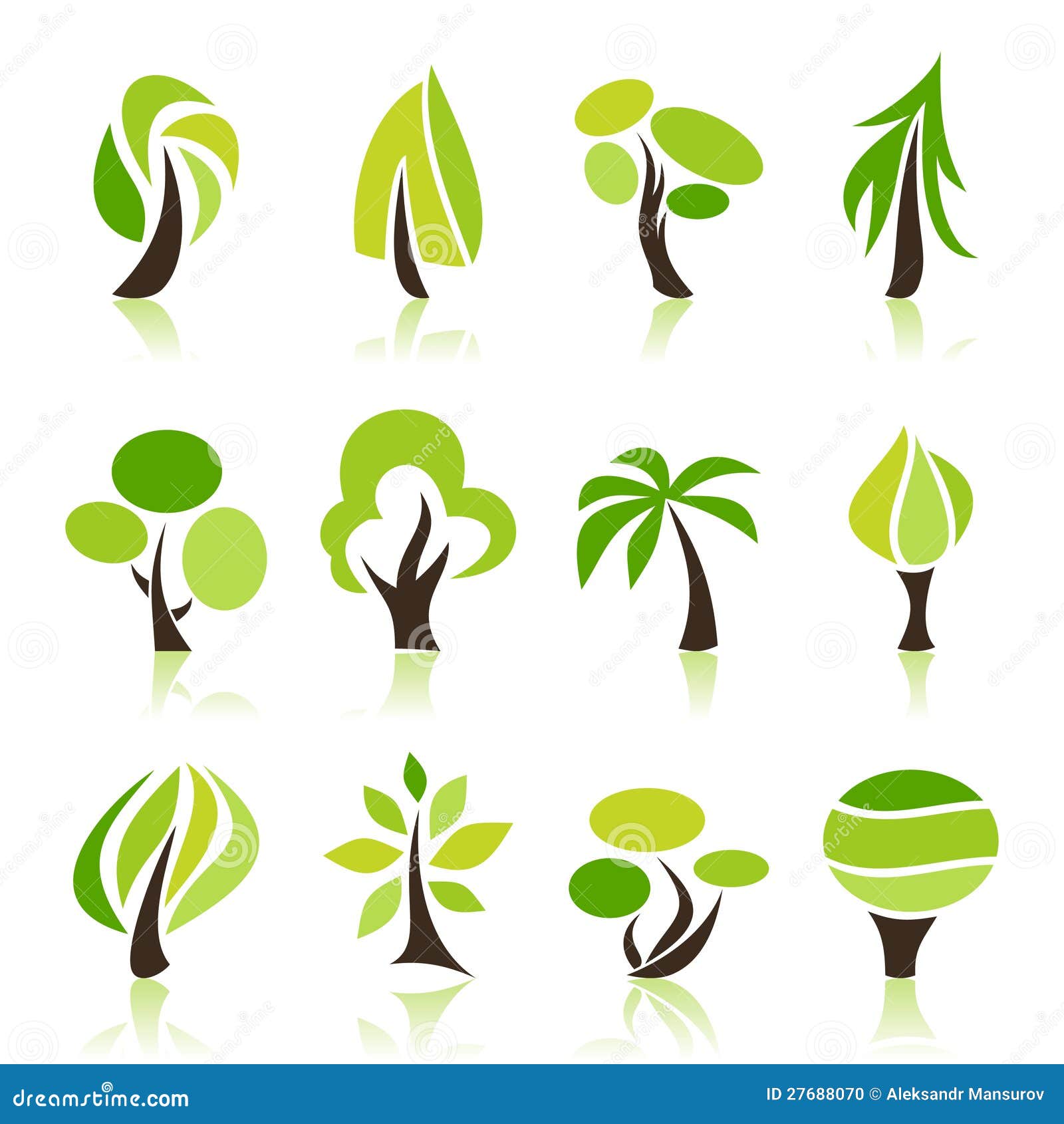 Icona dell'albero illustrazione vettoriale. Illustrazione di erba ...