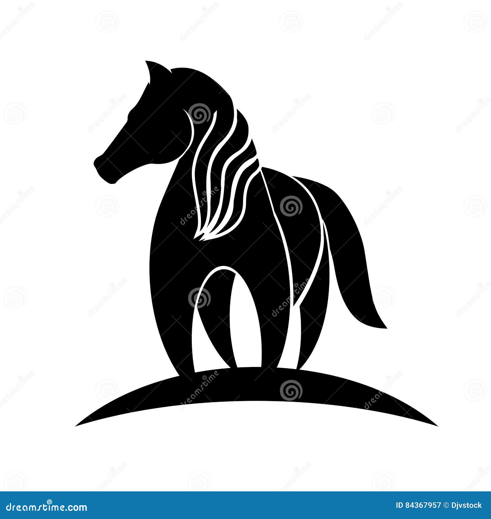 Icona Dell'animale Del Cavallo Illustrazione di Stock - Illustrazione ...