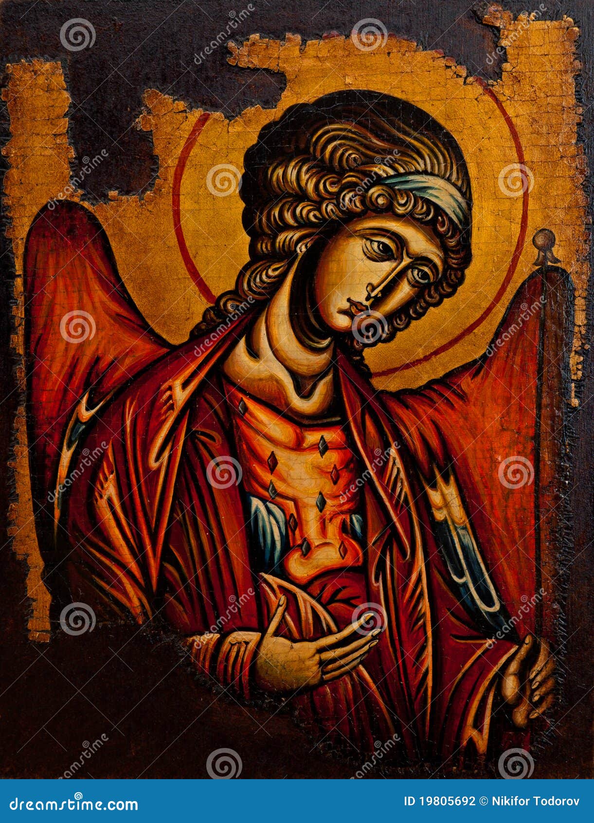 Icona Dell'arcangelo Michael Fotografia Stock - Immagine di artigianale ...