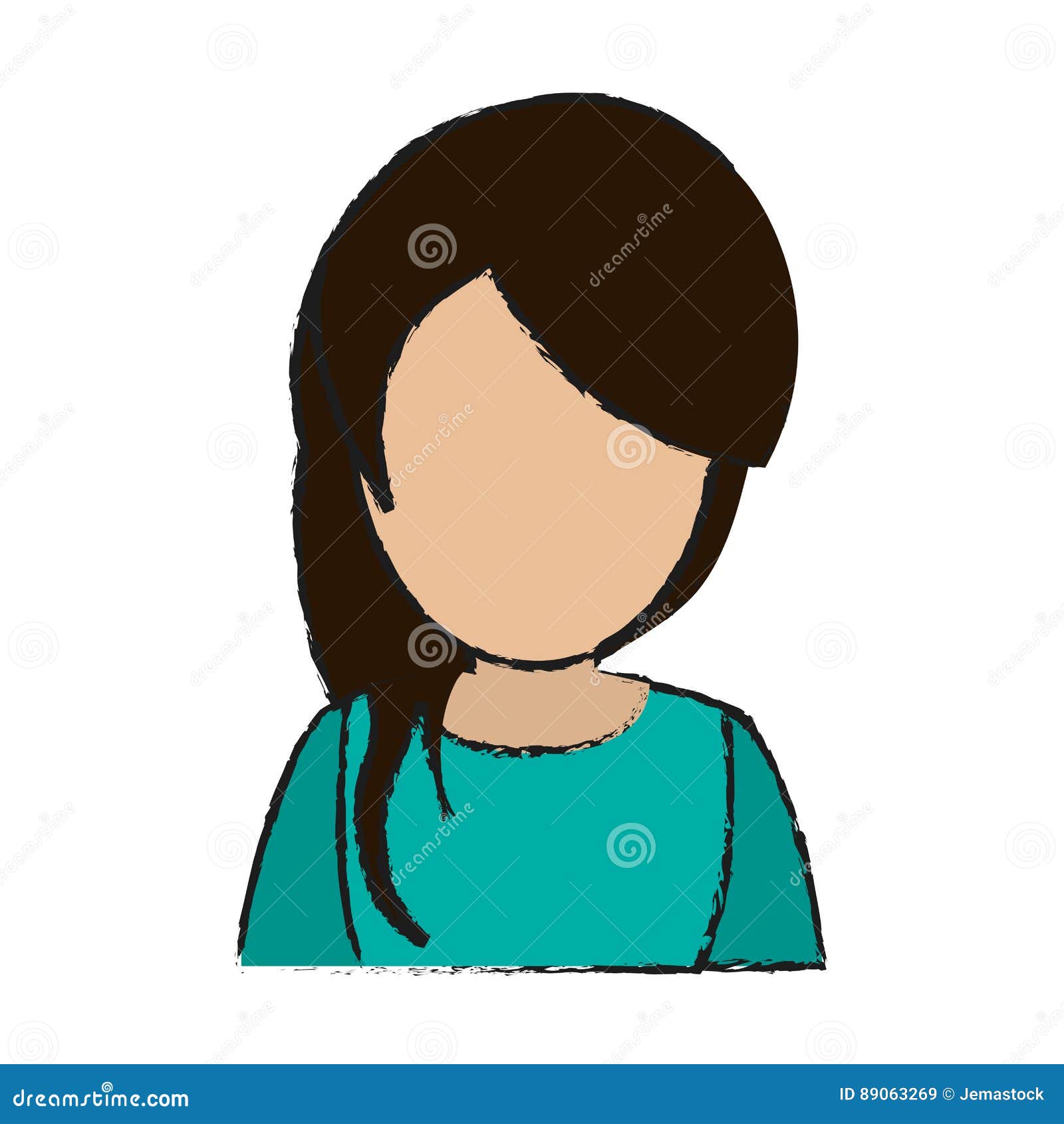 Icona Dell'avatar Della Donna Illustrazione di Stock - Illustrazione di ...