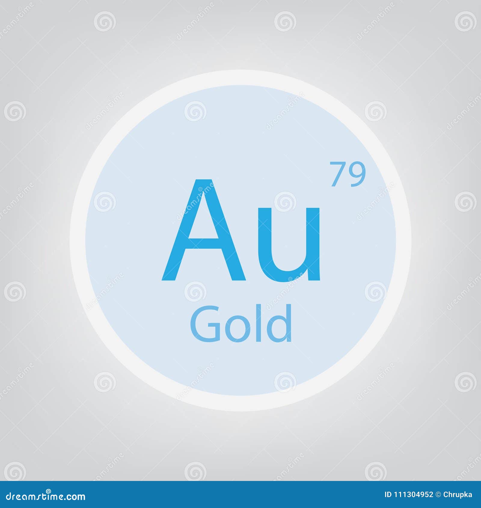 Icona Dell'elemento Chimico Dell'Au Dell'oro Illustrazione Vettoriale ...