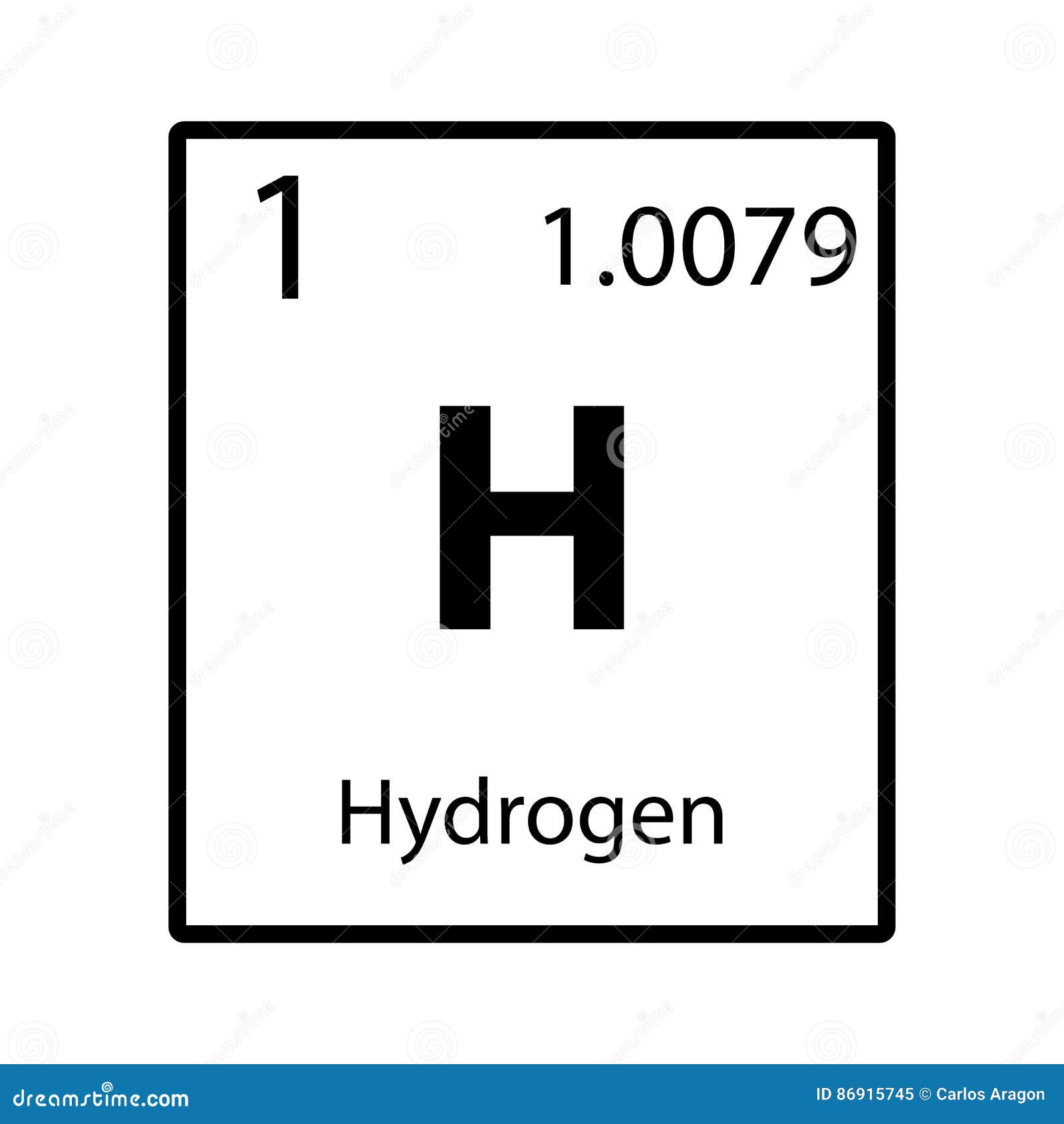 Icona Dell'elemento Di Tavola Periodica Dell'idrogeno Su Fondo Bianco ... Icona Dell'elemento Di Tavola Periodica Dell'idrogeno Su Fondo Bianco ...