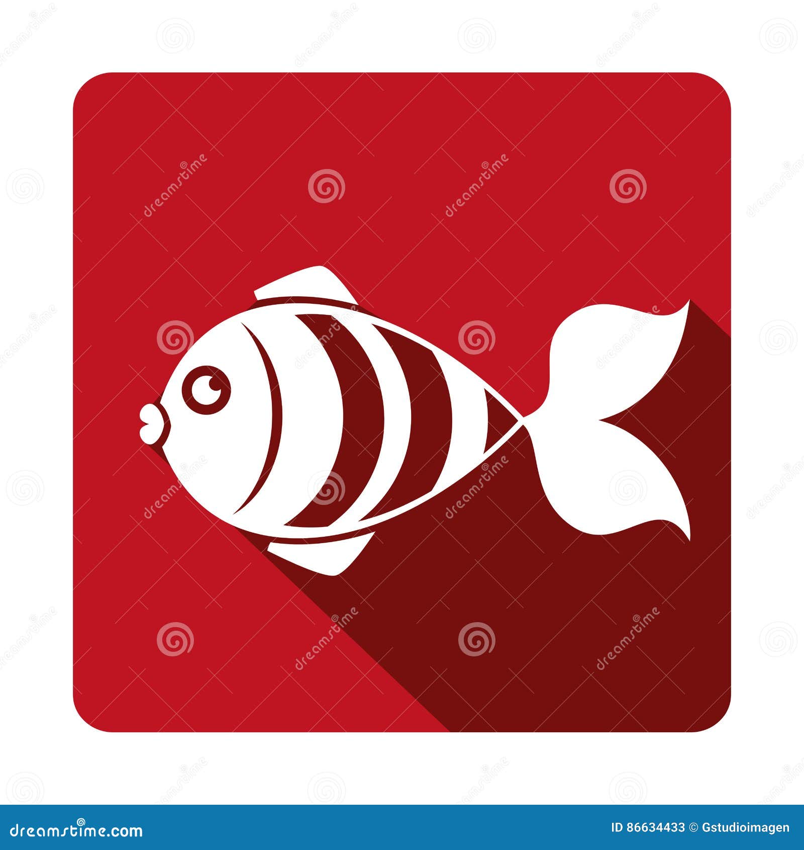 Icona Dell'emblema Del Pesce Di Mare Illustrazione Vettoriale ...