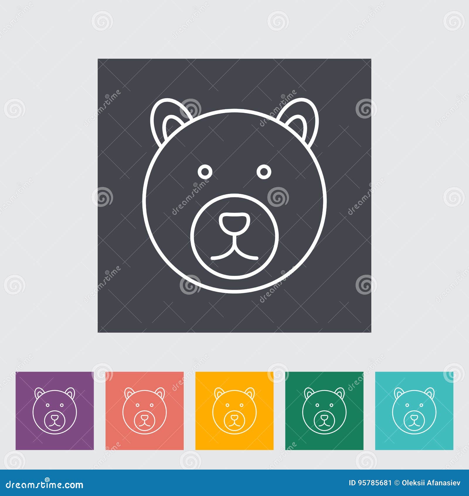 Icona dell'orso illustrazione vettoriale. Illustrazione di arte - 95785681