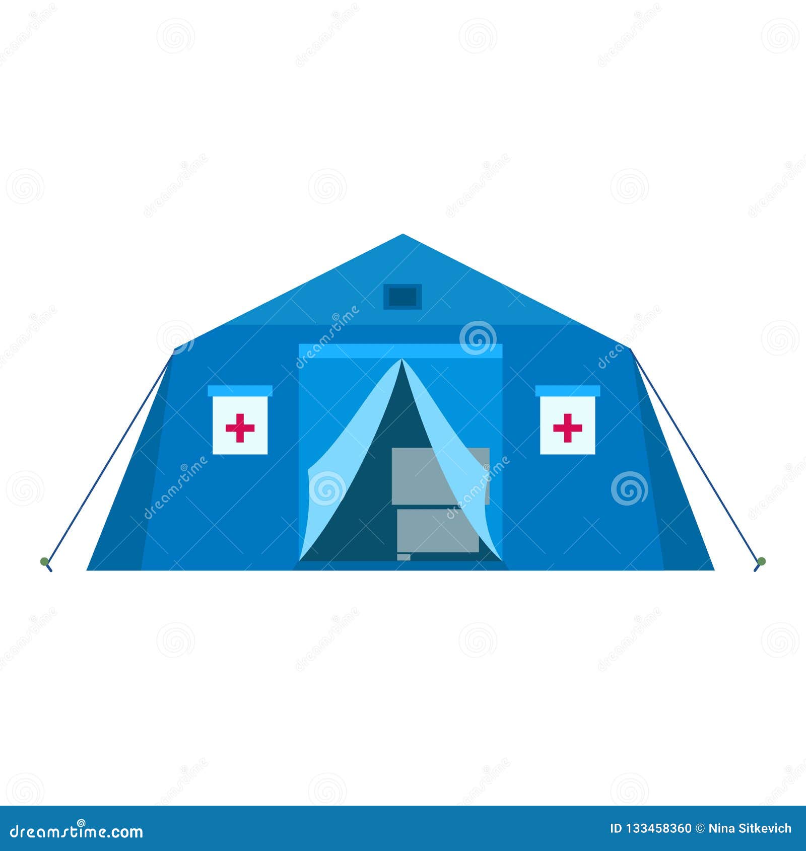 Icona Dell'ospedale Da Campo, Stile Piano Immagine Editoriale ...