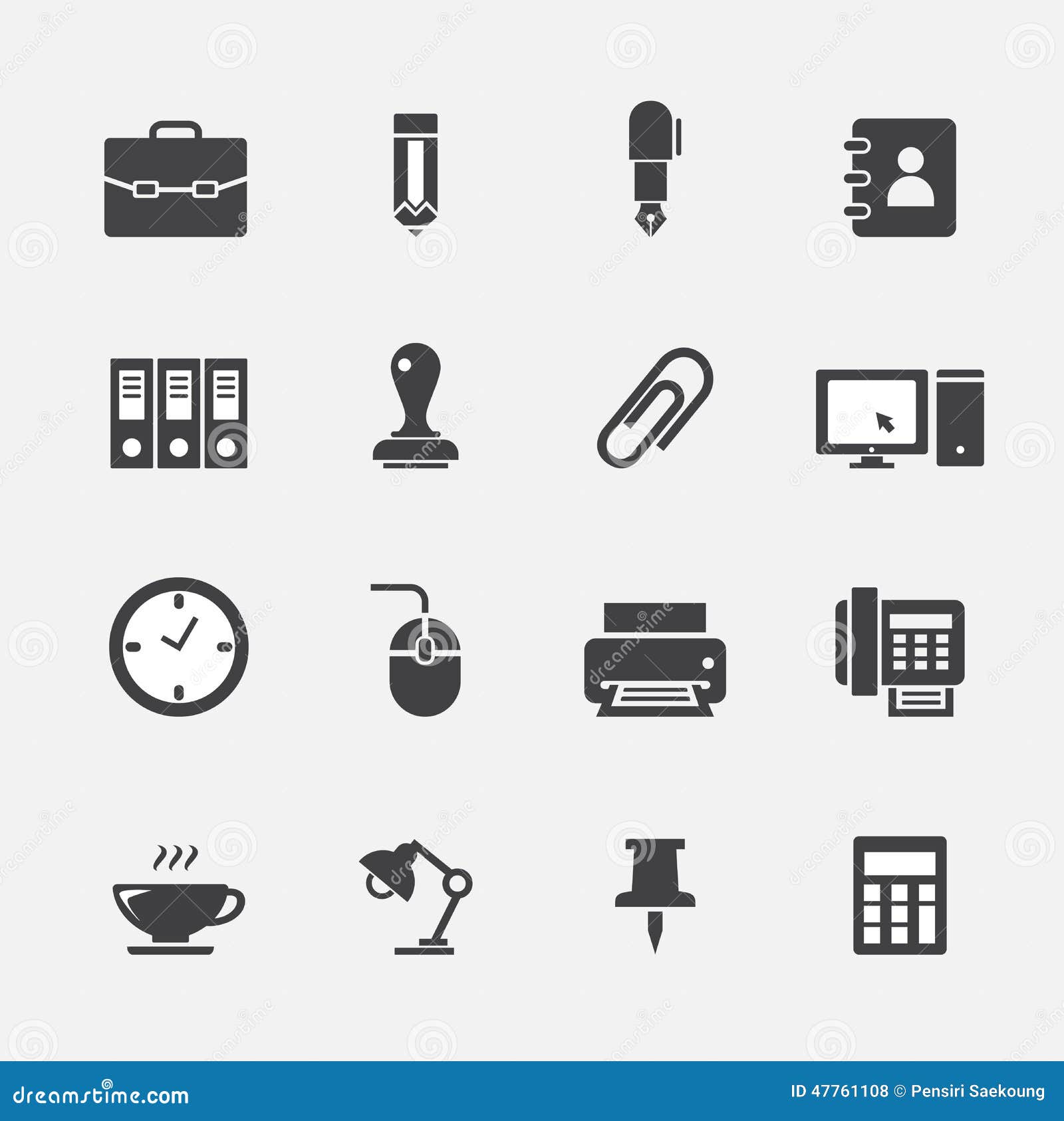 Icona dell'ufficio illustrazione vettoriale. Illustrazione di ...