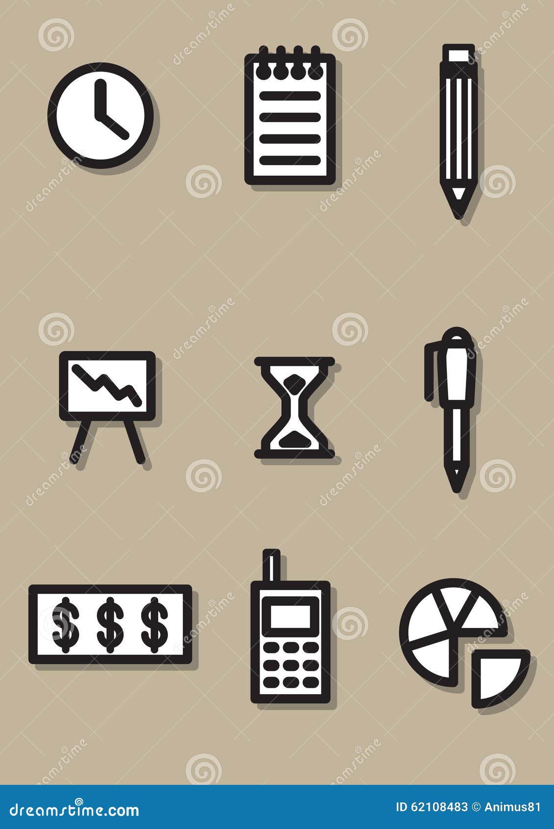 Icona dell'ufficio illustrazione vettoriale. Illustrazione di ...