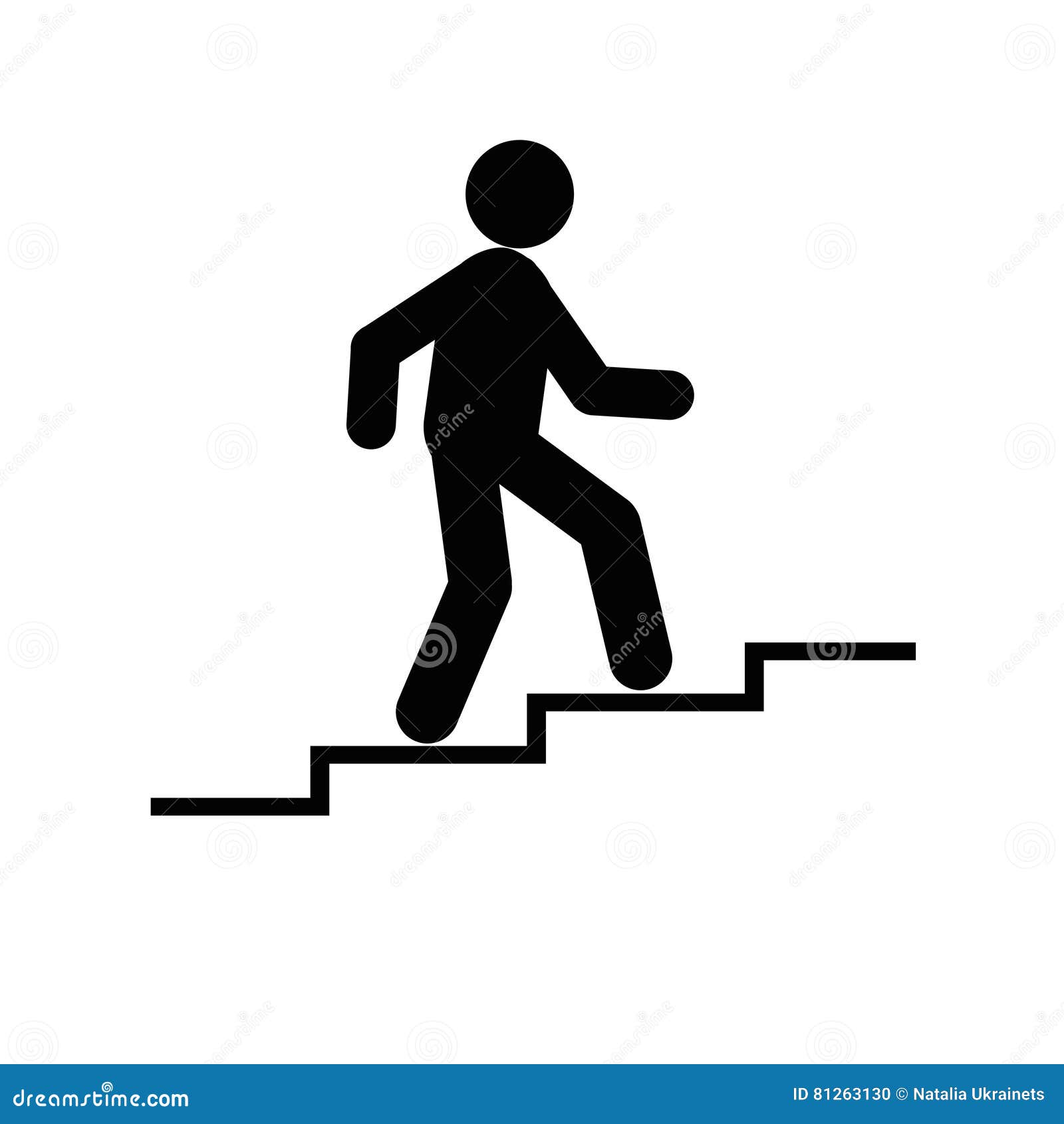 Icona Dell'uomo Delle Scale Illustrazione Vettoriale - Illustrazione di ...