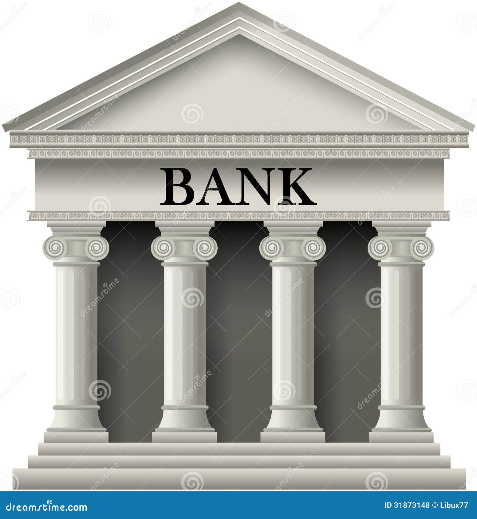 Icona della Banca illustrazione vettoriale. Illustrazione di romano ...