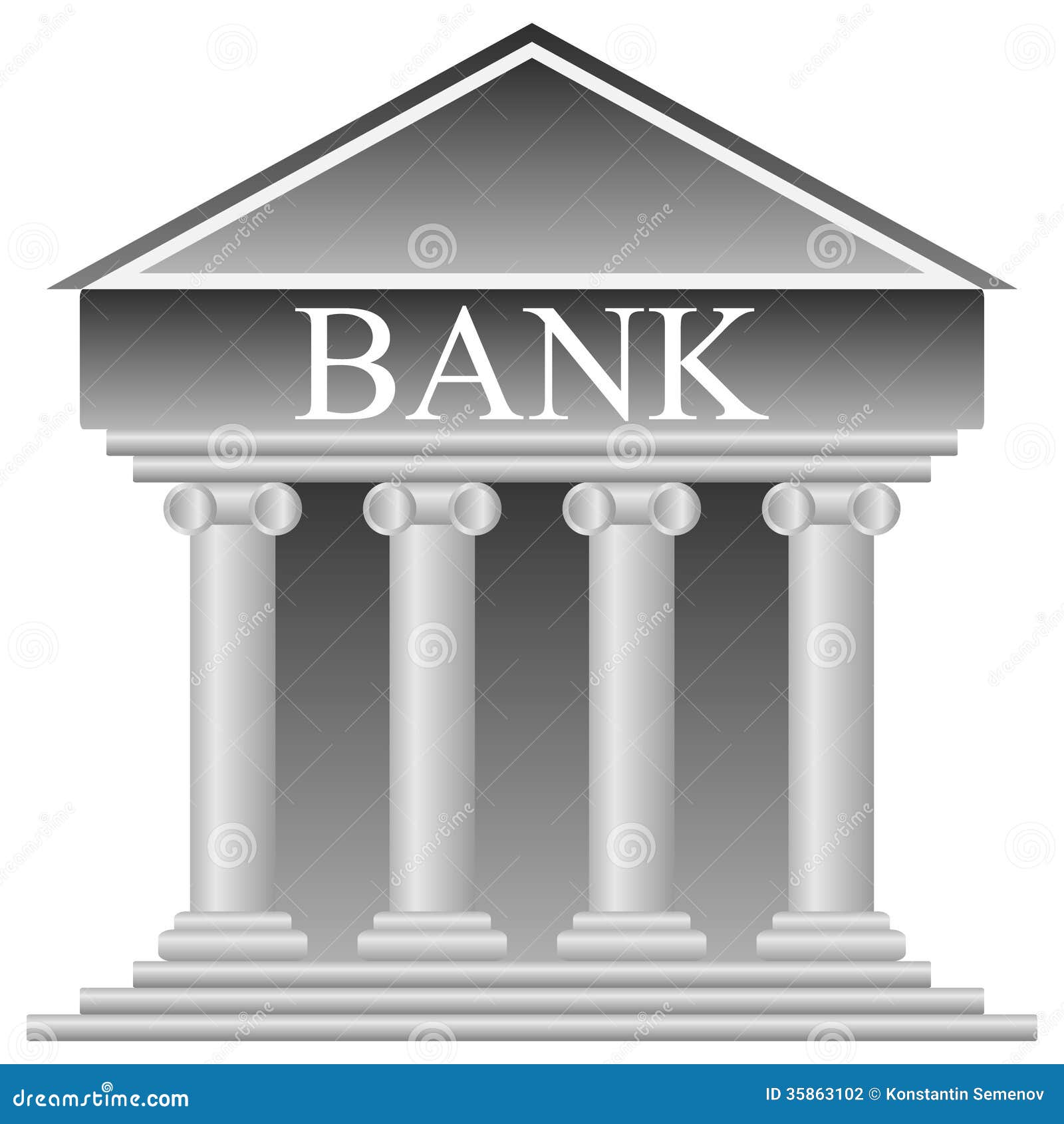 Icona della Banca illustrazione vettoriale. Illustrazione di ...