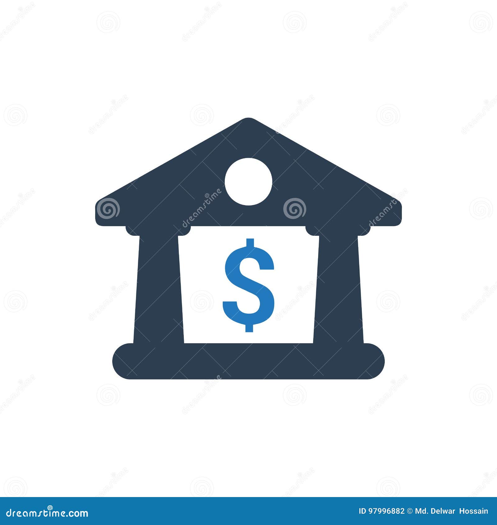 Icona della Banca illustrazione vettoriale. Illustrazione di ...