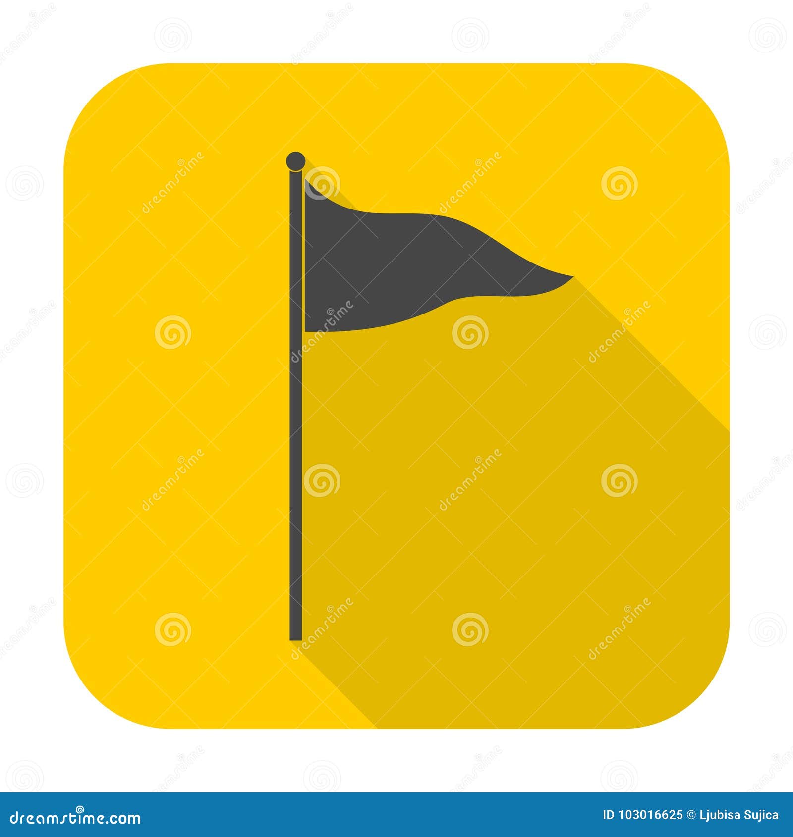 Icona della bandiera illustrazione vettoriale. Illustrazione di perno ...