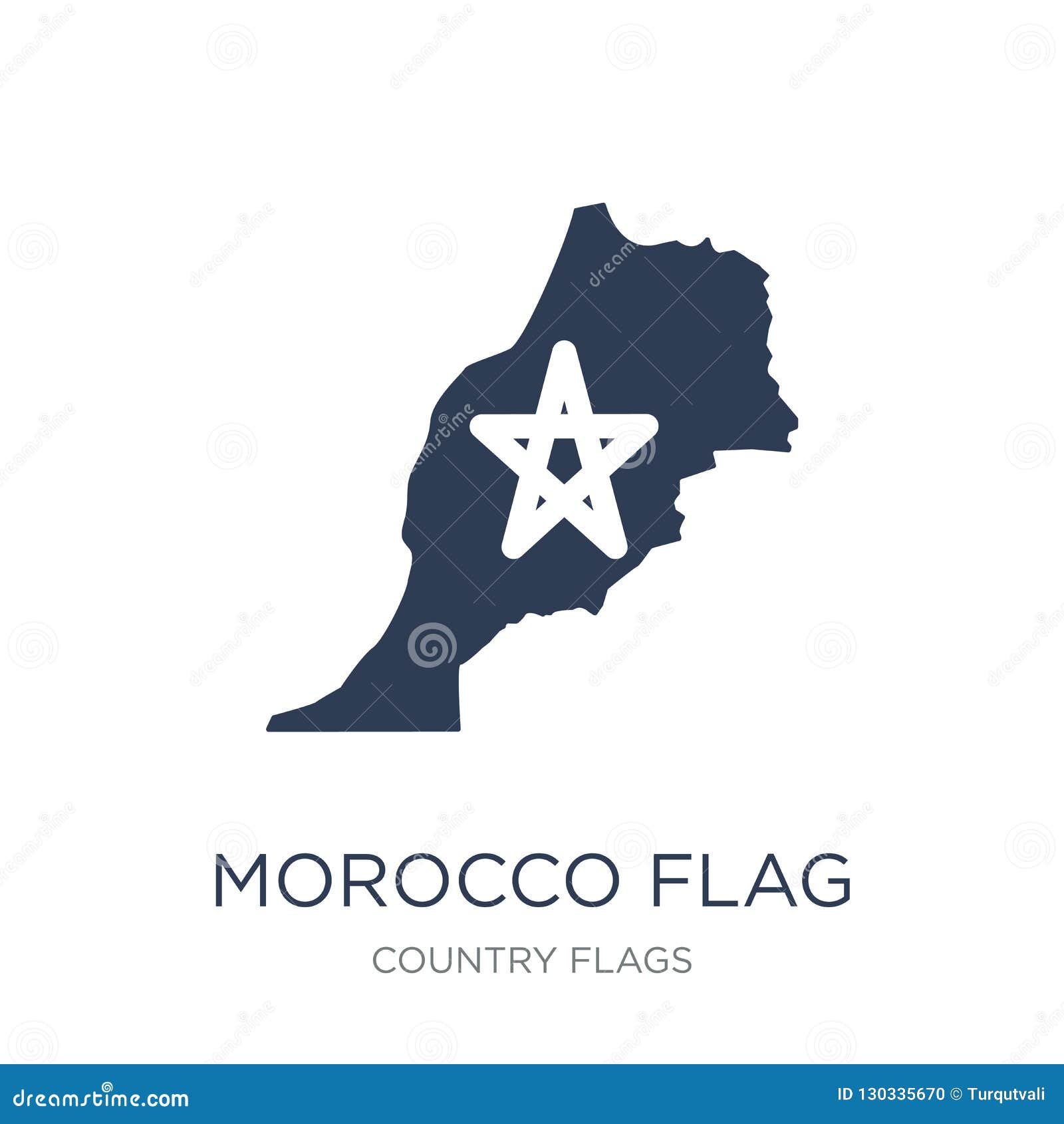 Icona Della Bandiera Del Marocco Illustrazione Vettoriale ...