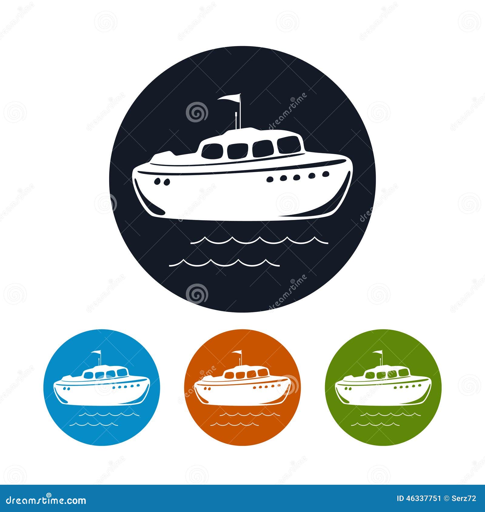 Icona Della Barca, Illustrazione Di Vettore Illustrazione Vettoriale ...