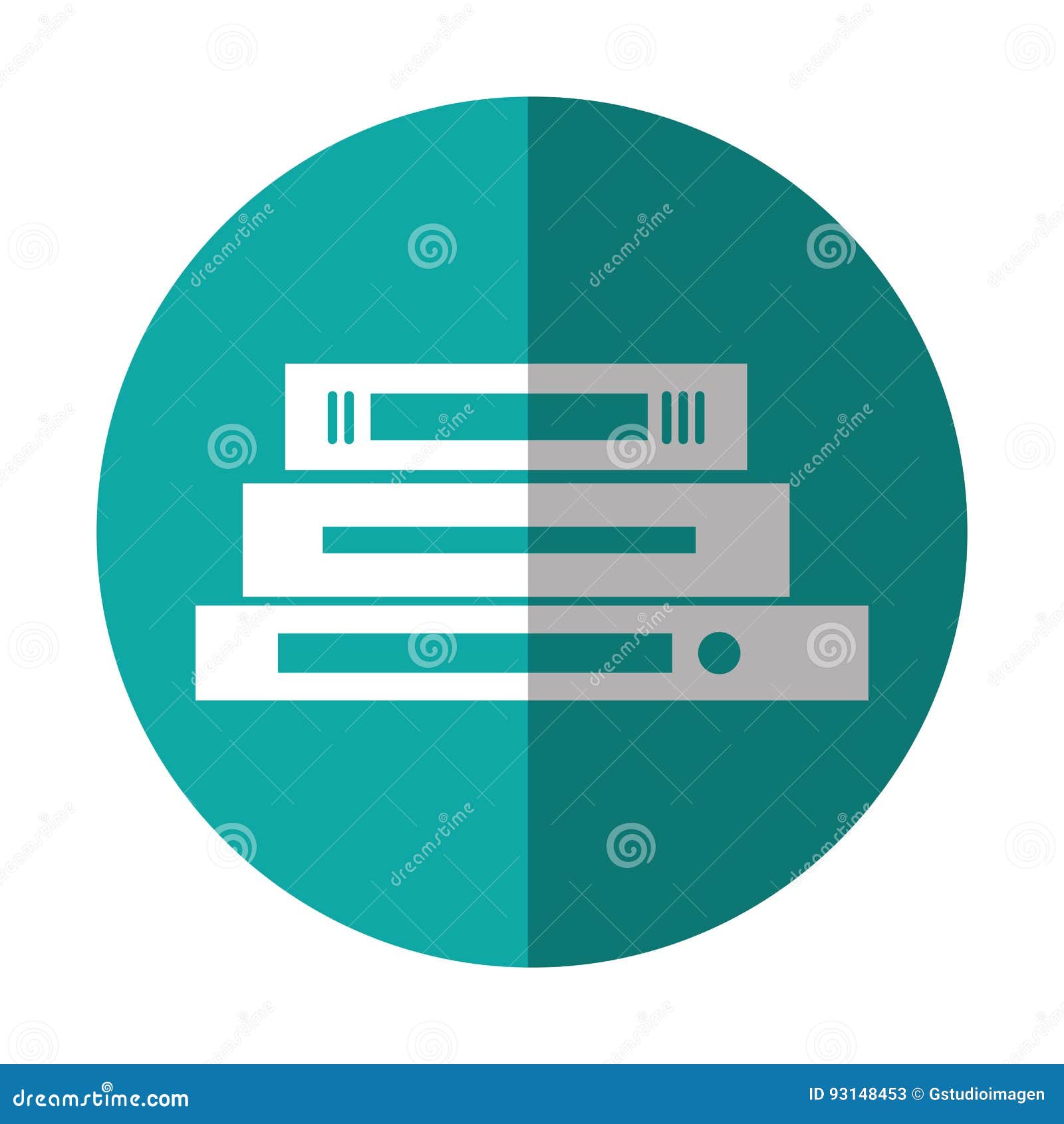 Icona Della Biblioteca Dei Libri Di Testo Illustrazione Vettoriale ...