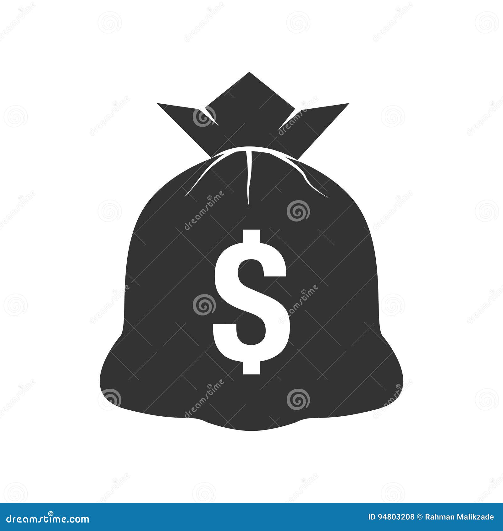 Icona Della Borsa Dei Soldi Illustrazione Vettoriale - Illustrazione di ...