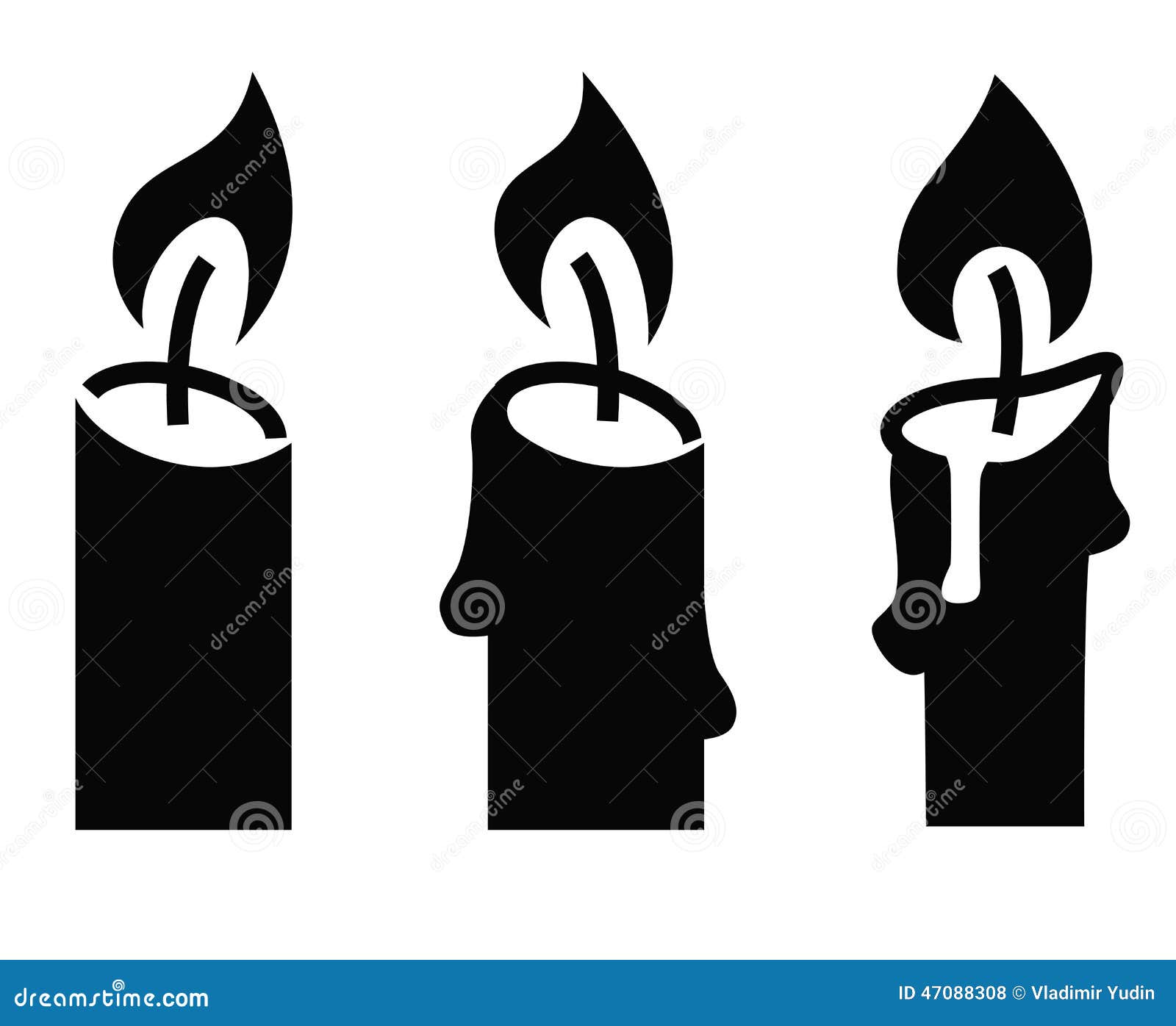 Icona della candela illustrazione vettoriale. Illustrazione di segnale ...