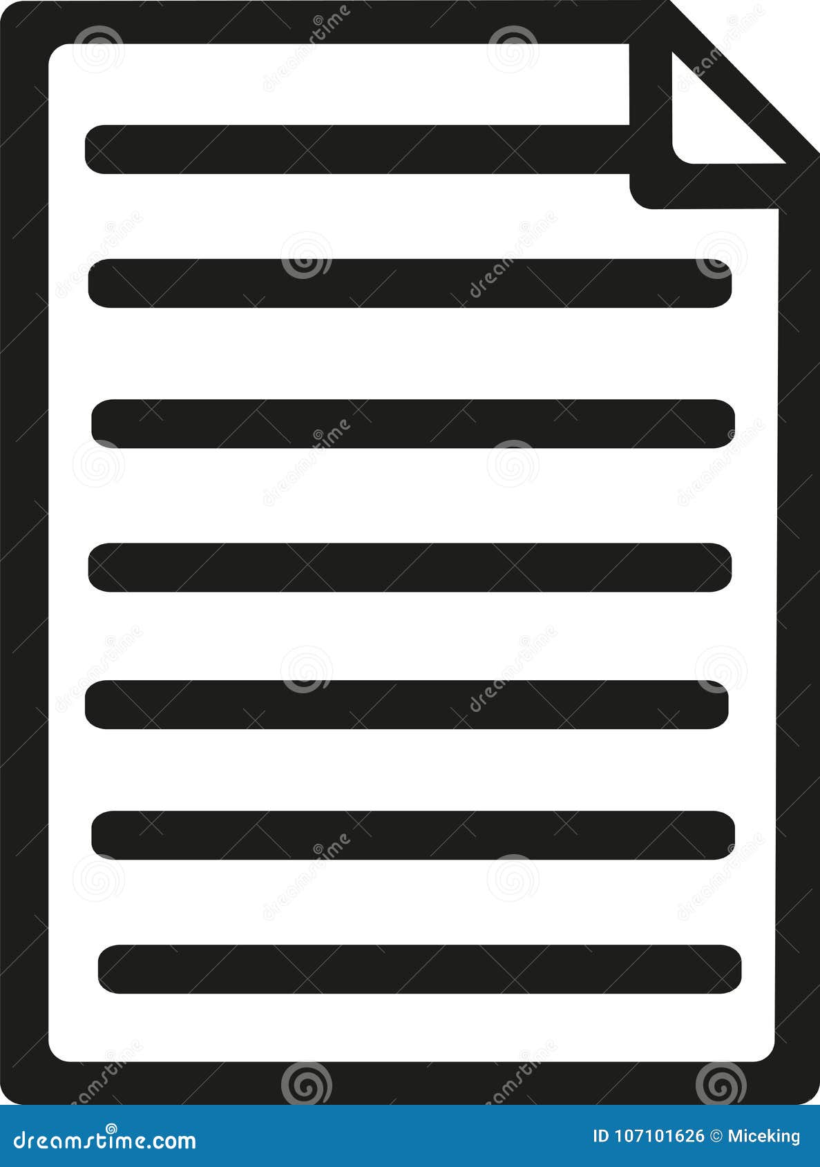 Icona della carta di note illustrazione vettoriale. Illustrazione di ...