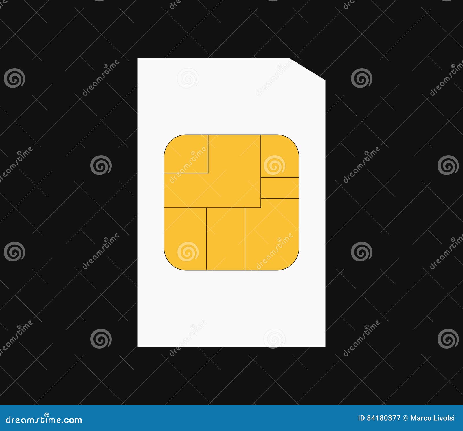 Icona Della Carta SIM Illustrata Illustrazione di Stock - Illustrazione ...