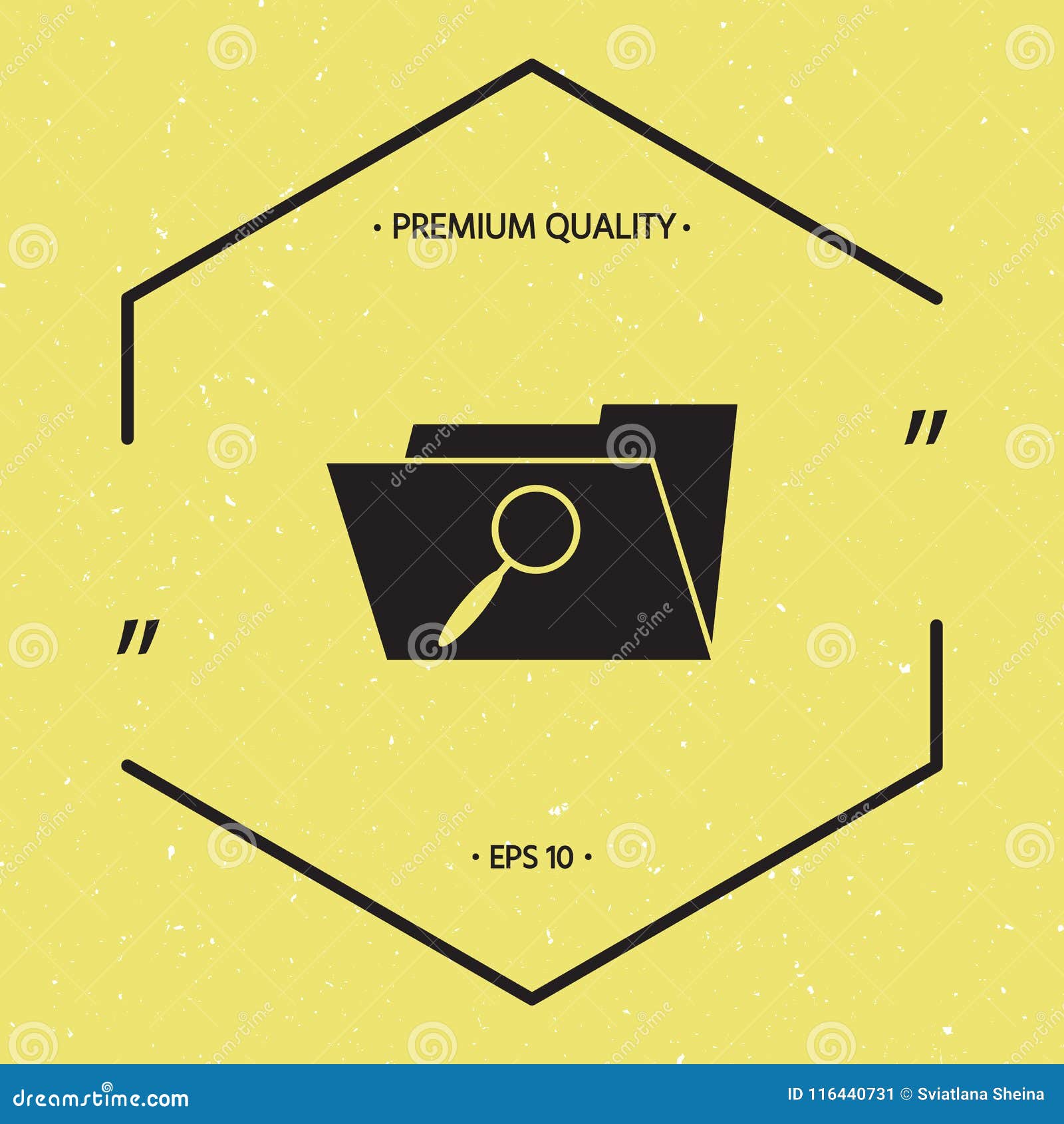 Icona Della Cartella Ricerca Illustrazione Vettoriale - Illustrazione ...
