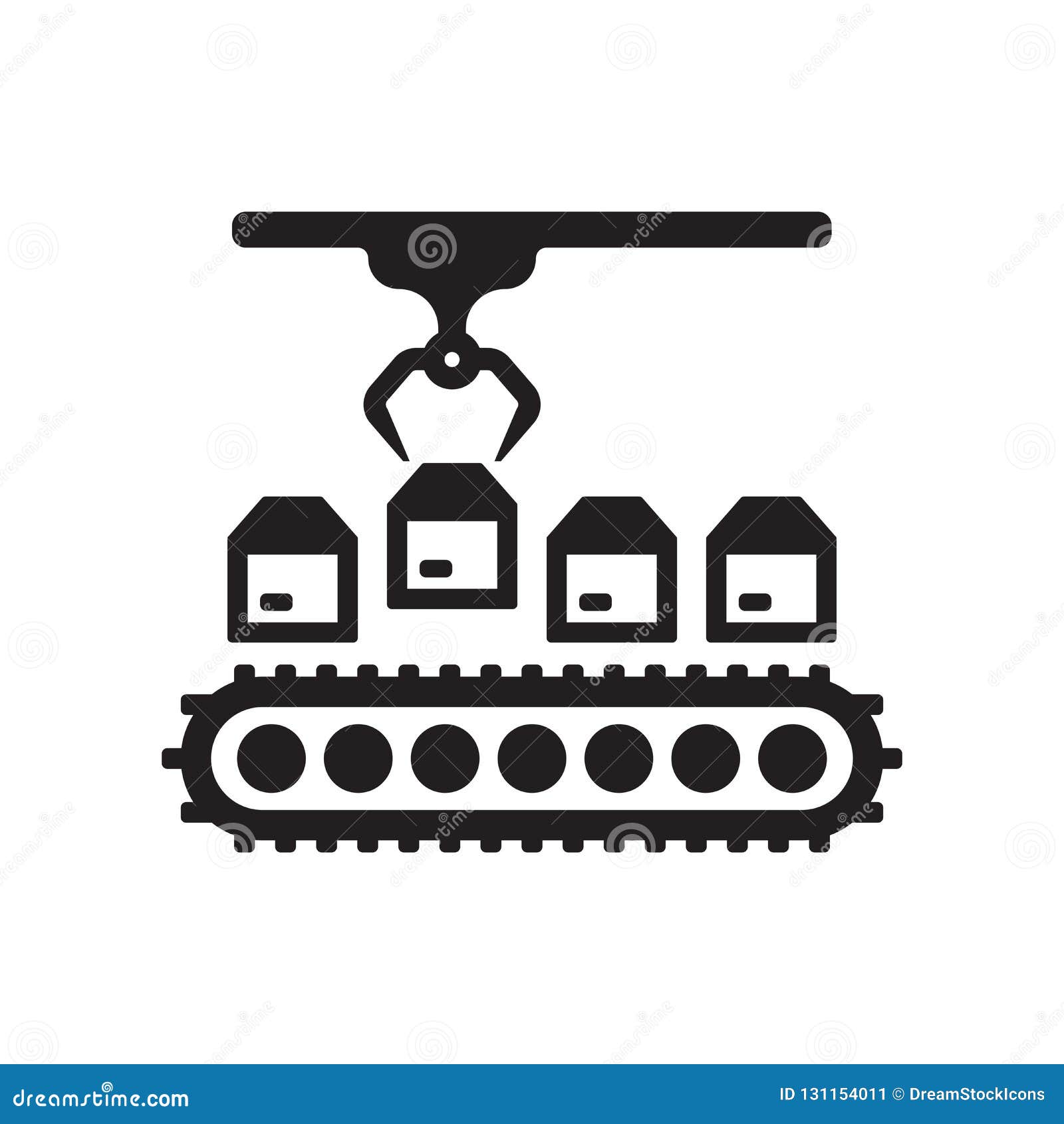 Icona Della Catena Di Montaggio Illustrazione Vettoriale ...