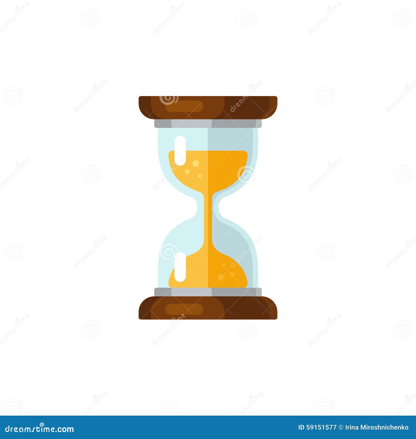 Icona della clessidra illustrazione vettoriale. Illustrazione di sabbia ...