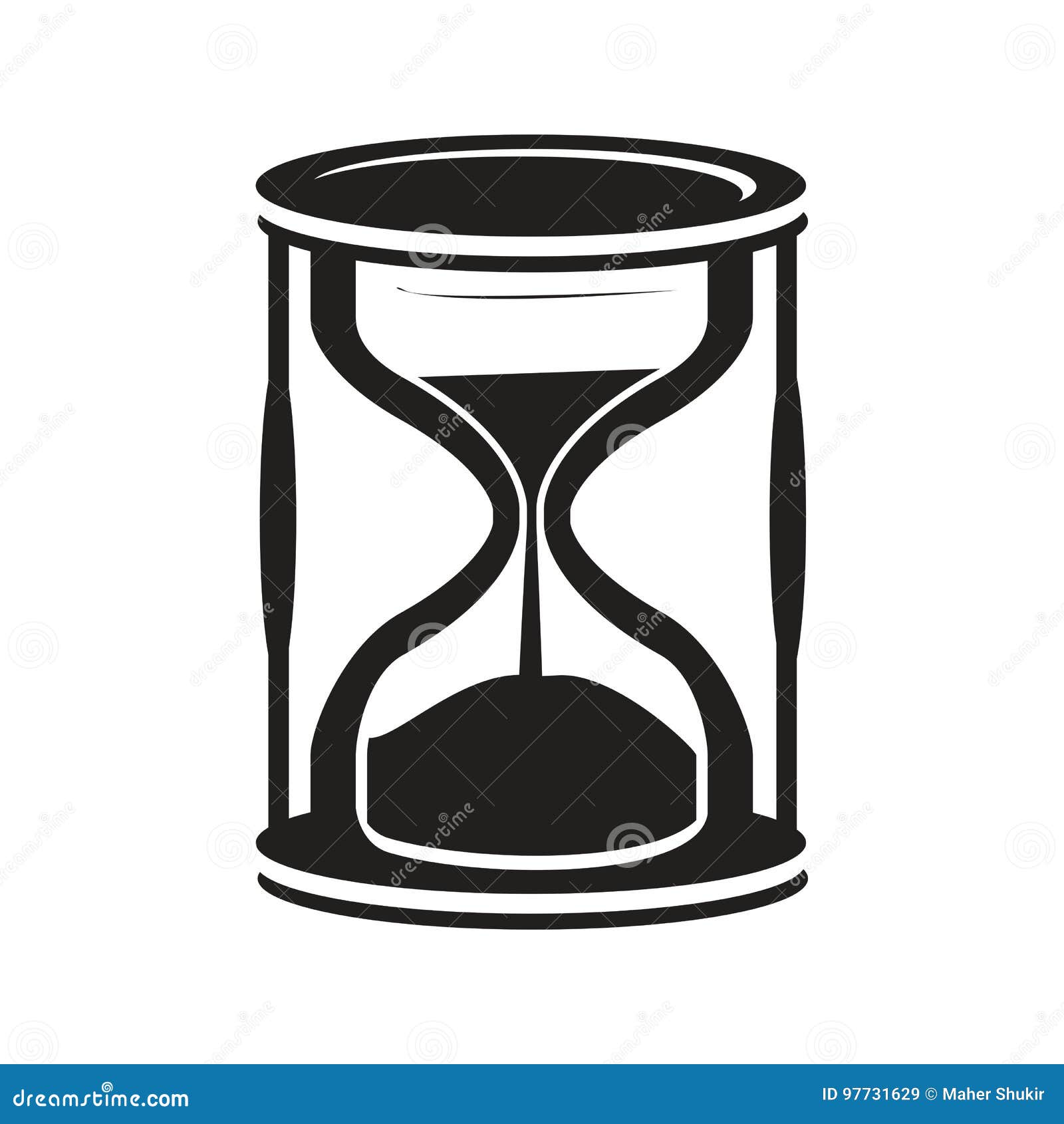 Icona della clessidra illustrazione vettoriale. Illustrazione di ...