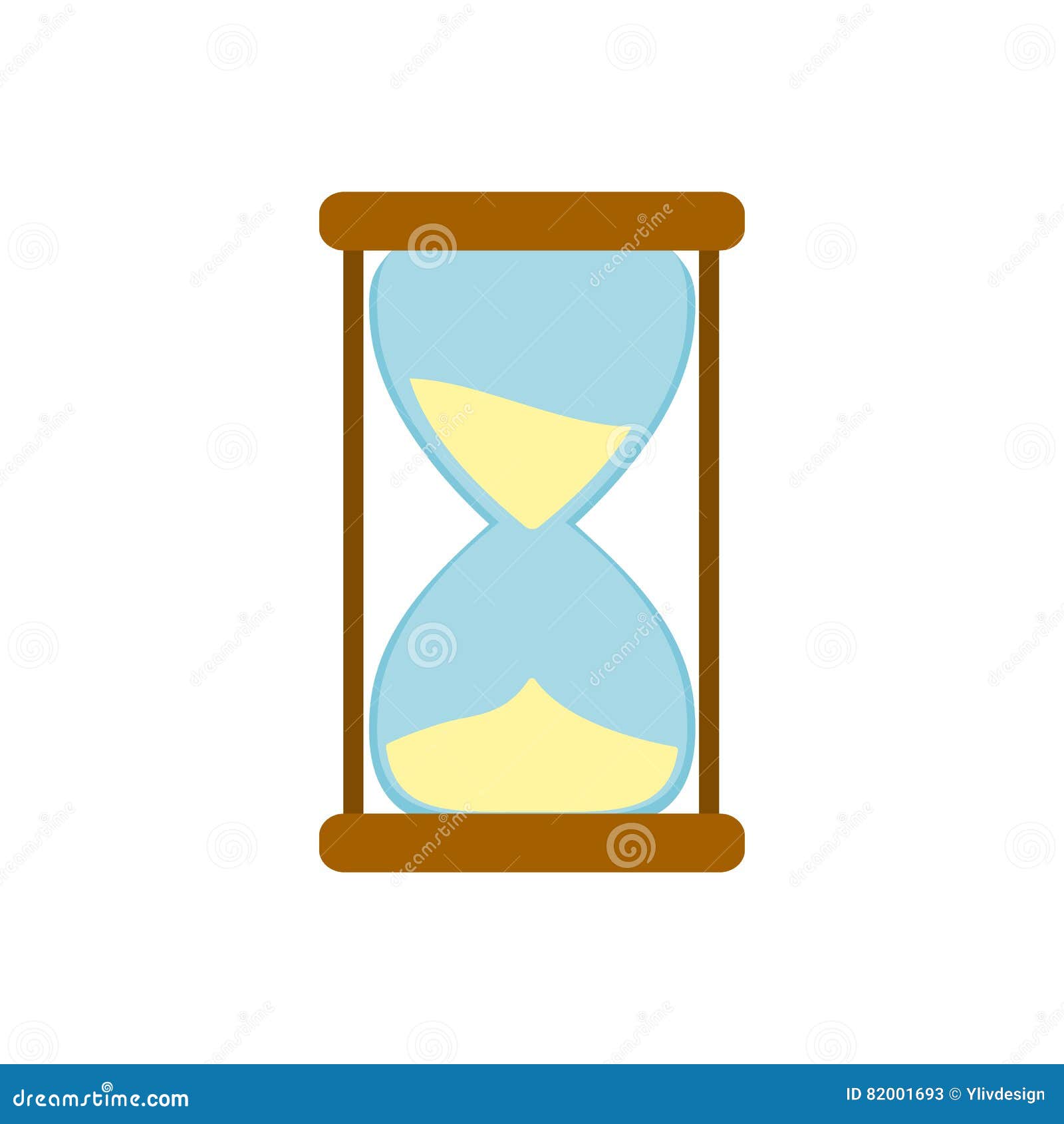Icona Della Clessidra Nello Stile Piano Illustrazione Vettoriale ...