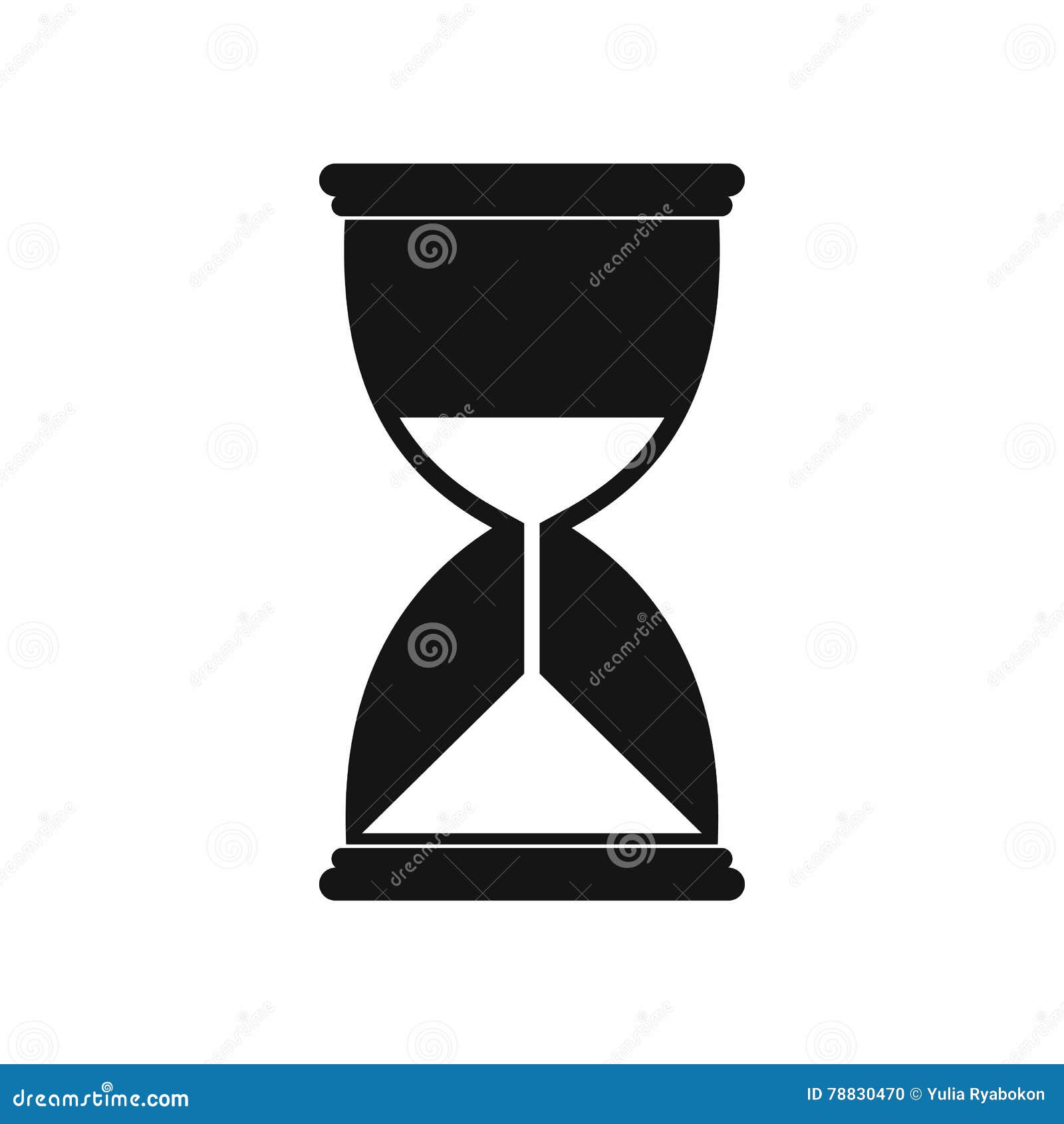 Icona Della Clessidra Nello Stile Semplice Illustrazione Vettoriale ...