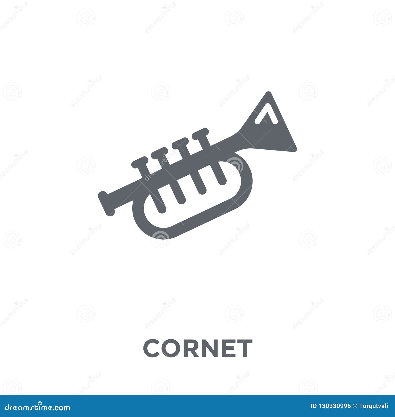 Icona Della Cornetta Dalla Raccolta Di Musica Illustrazione Vettoriale ...