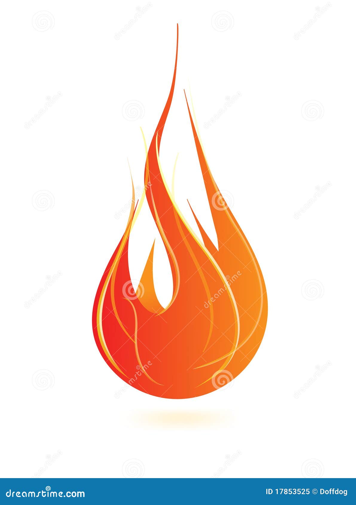 Icona Della Fiamma Del Fuoco Illustrazione Vettoriale - Illustrazione ...