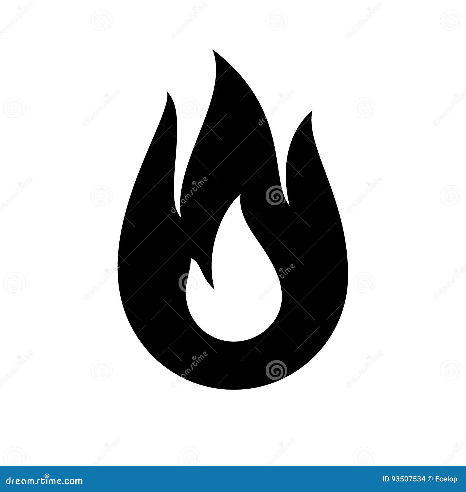 Icona Della Fiamma Del Fuoco Illustrazione Vettoriale - Illustrazione ...