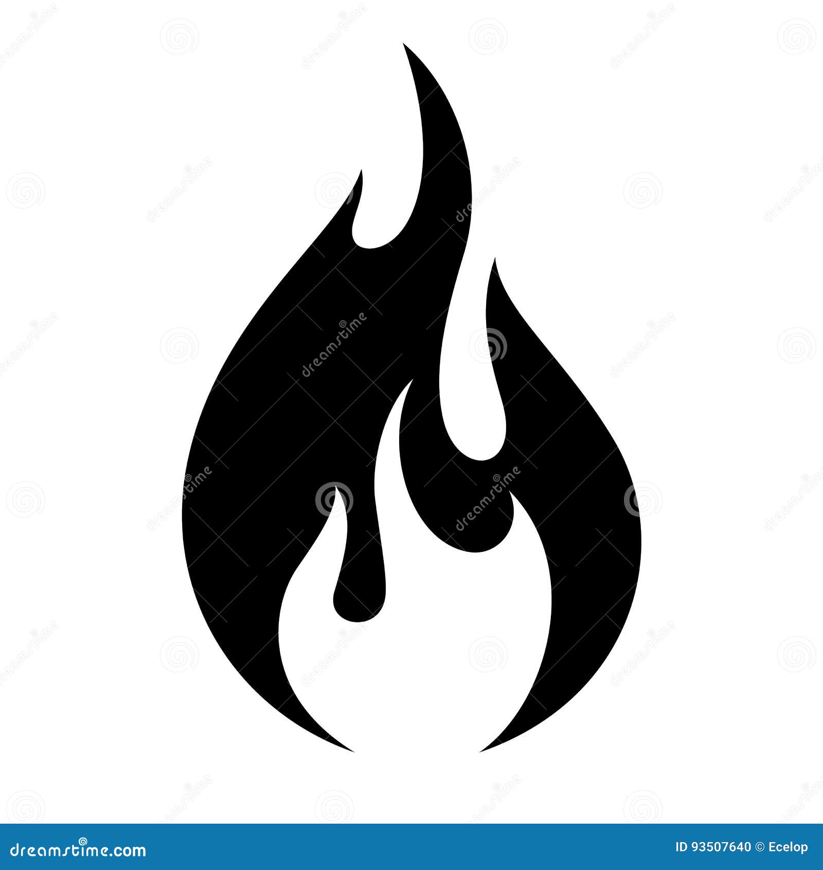 Icona Della Fiamma Del Fuoco Illustrazione Vettoriale - Illustrazione ...