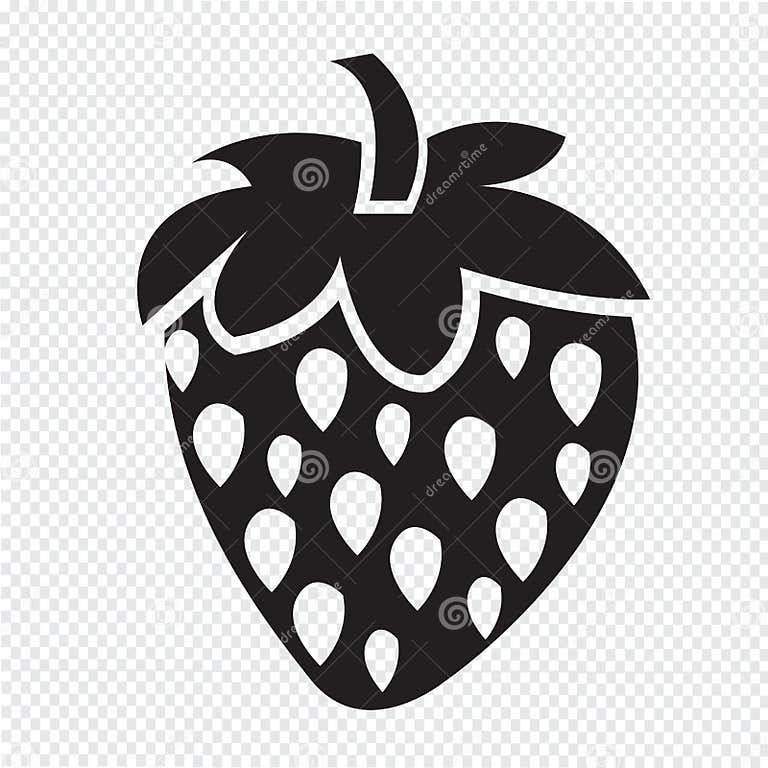 Icona della fragola illustrazione vettoriale. Illustrazione di fragola ...