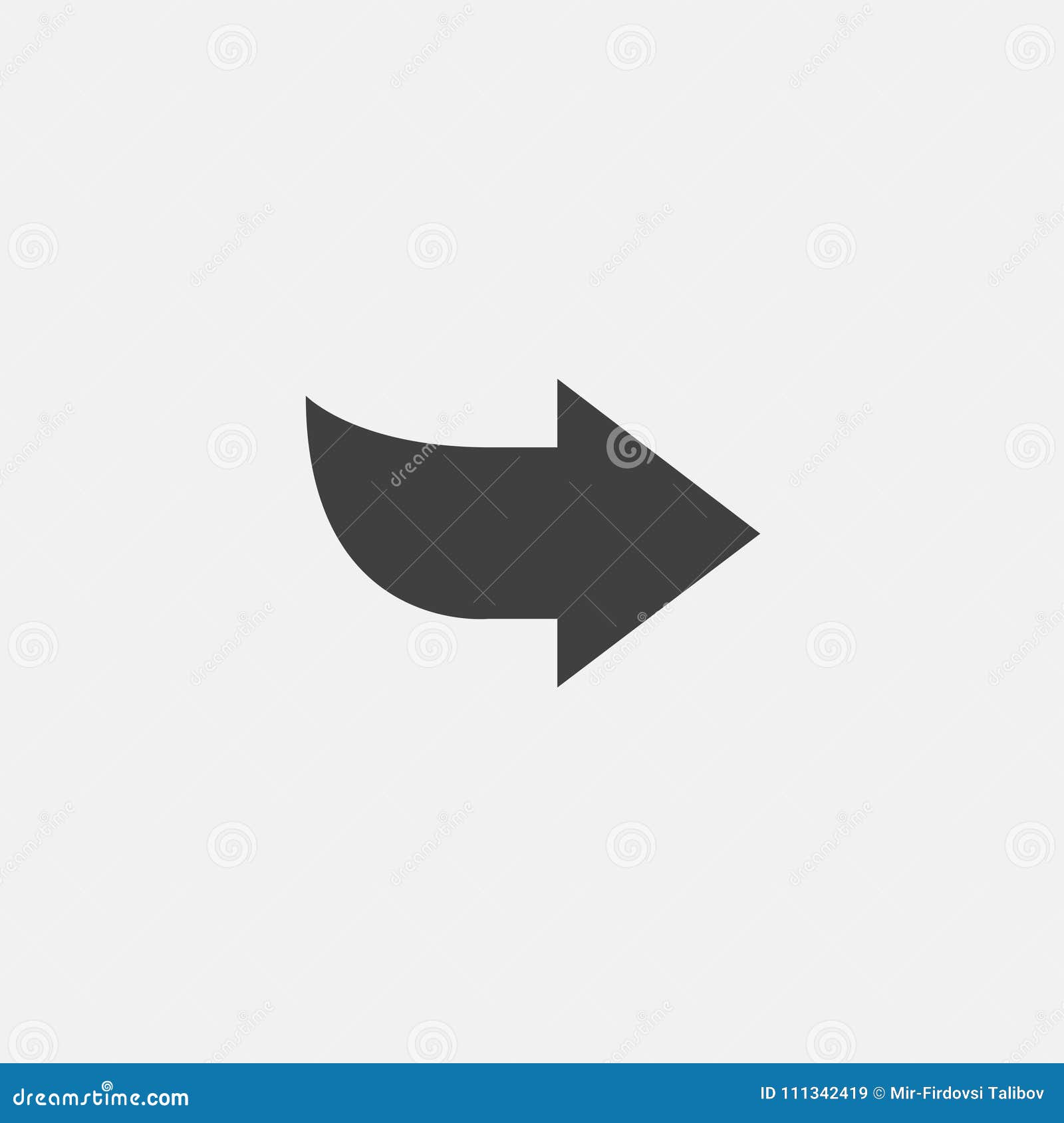 Icona Della Freccia Della Curva Illustrazione di Stock - Illustrazione ...