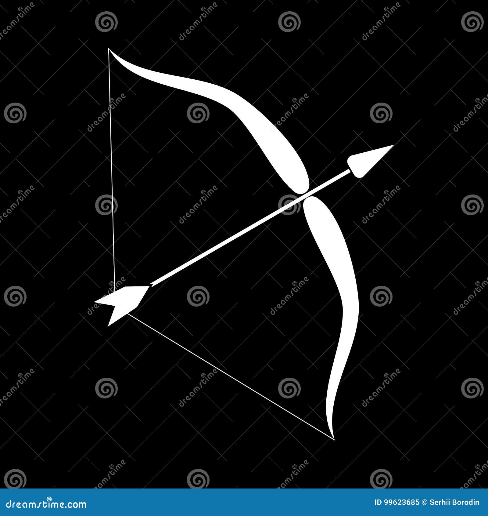 Icona Della Freccia E Dell'arco Illustrazione Vettoriale ...