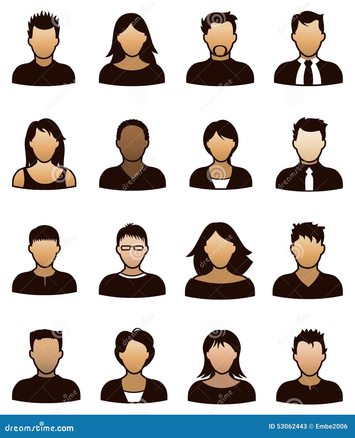 Icona della gente illustrazione vettoriale. Illustrazione di pelle ...