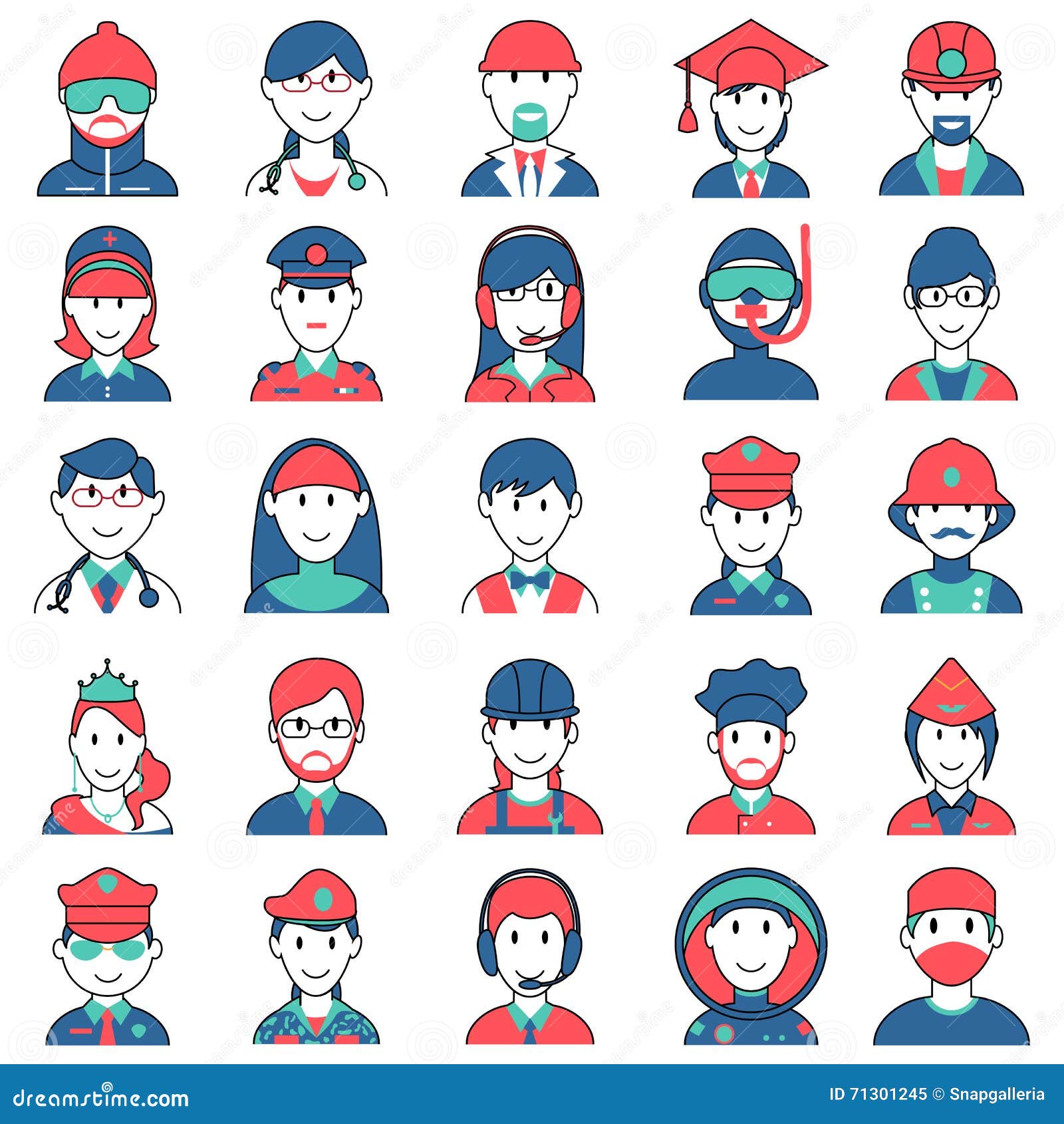 Icona Della Gente Per Il Professionista Differente Illustrazione ...